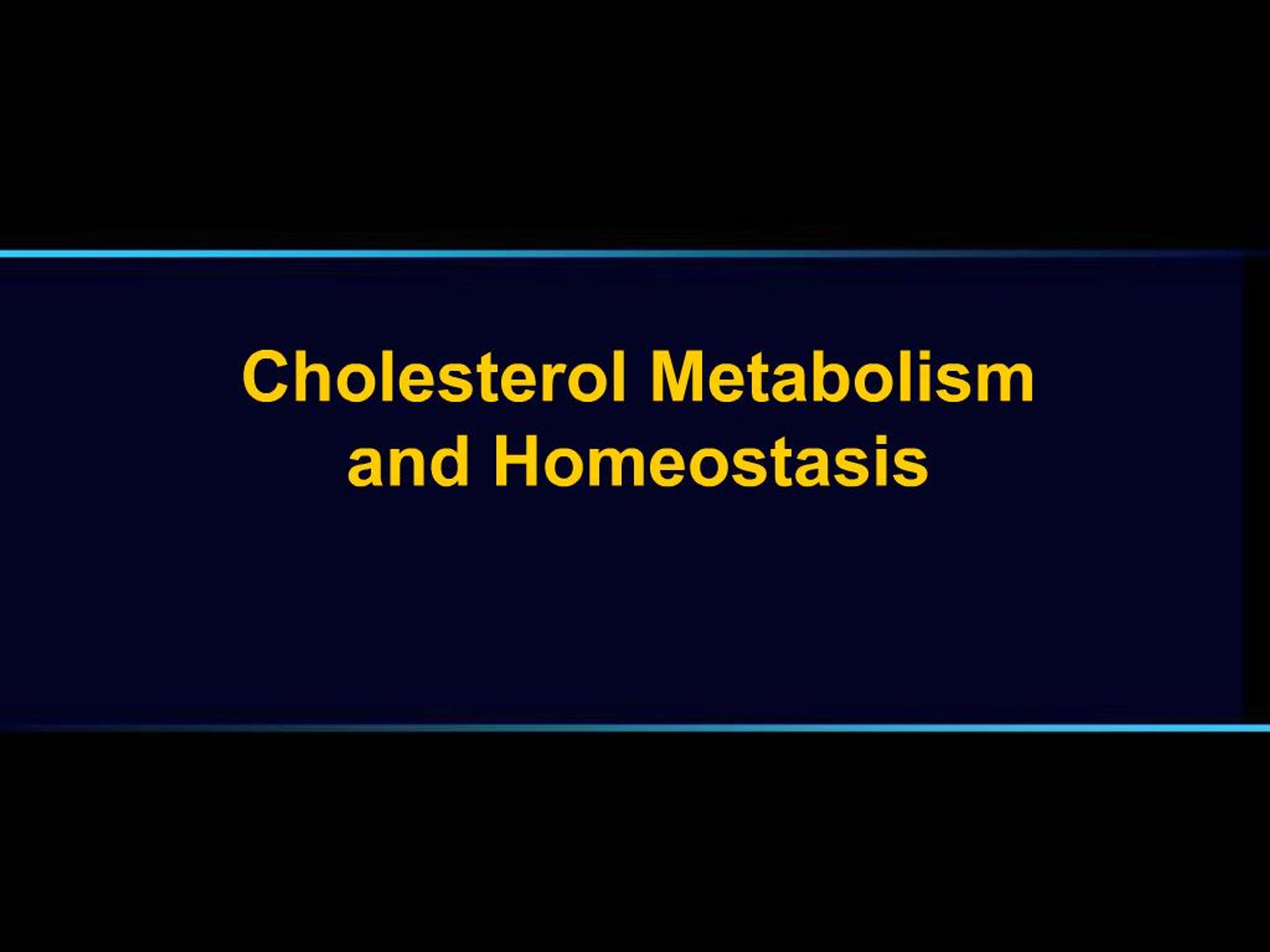 PPT - Cholesterol Metabolism and Homeostasis PowerPoint Presentation ...