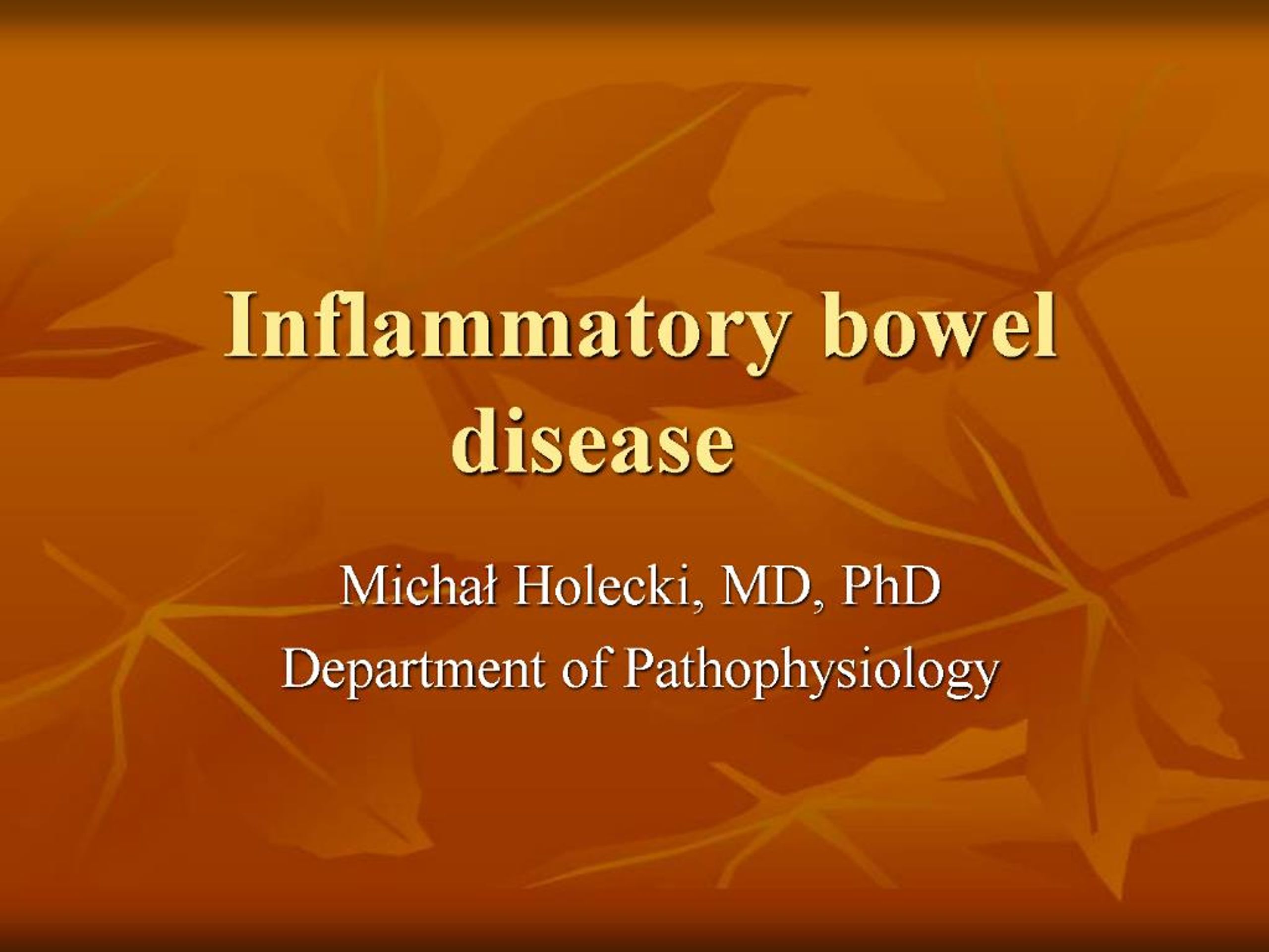 PPT - Inflammatory bowel disease PowerPoint Presentation, free download ...