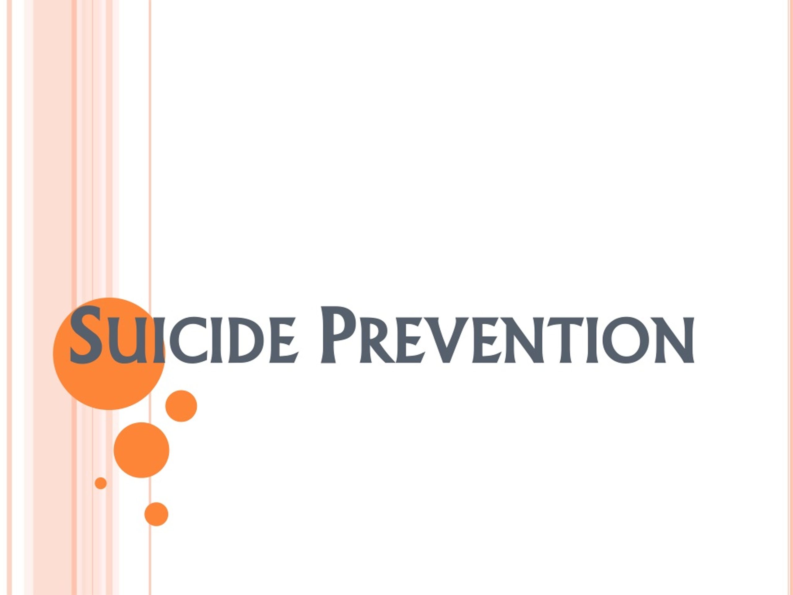 PPT - Suicide Prevention PowerPoint Presentation, free download - ID:560154
