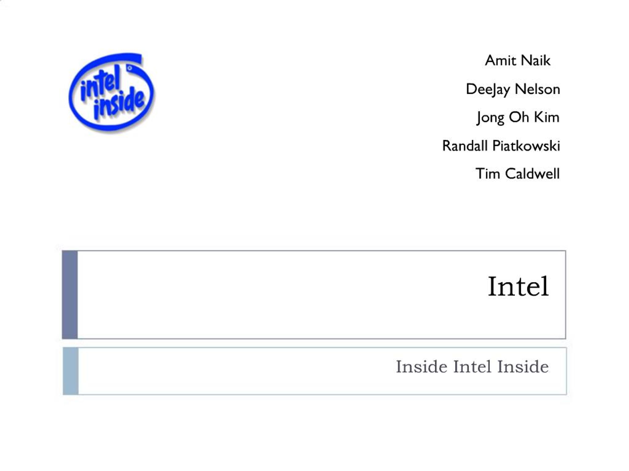 PPT - Intel PowerPoint Presentation, free download - ID:560562