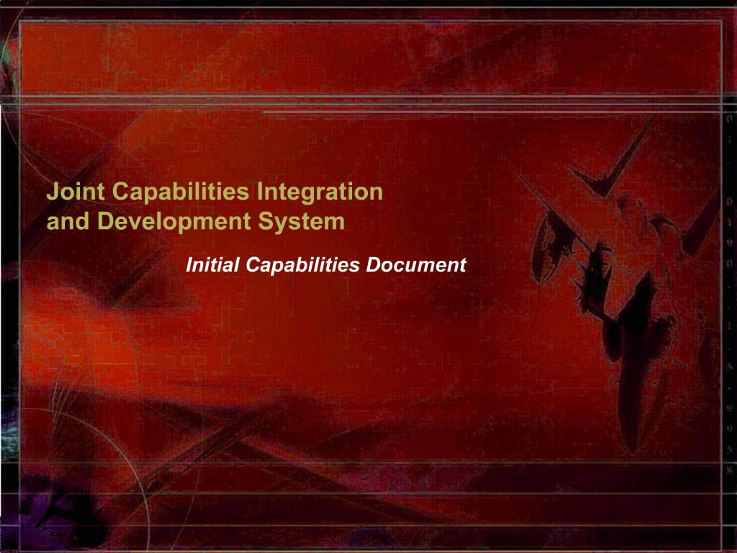 PPT - Joint Capabilities Integration and Development System PowerPoint ...