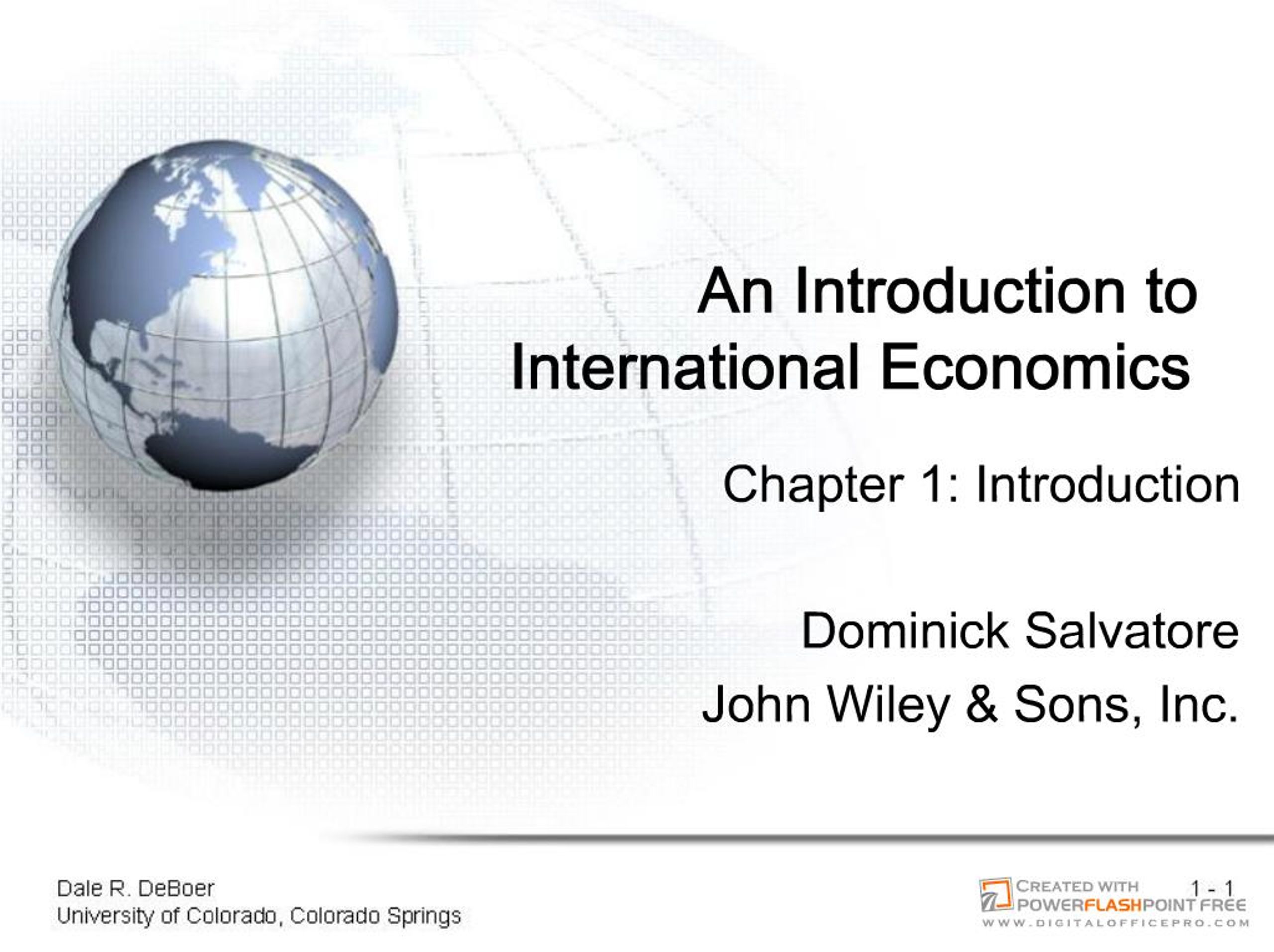 PPT - An Introduction to International Economics PowerPoint ...