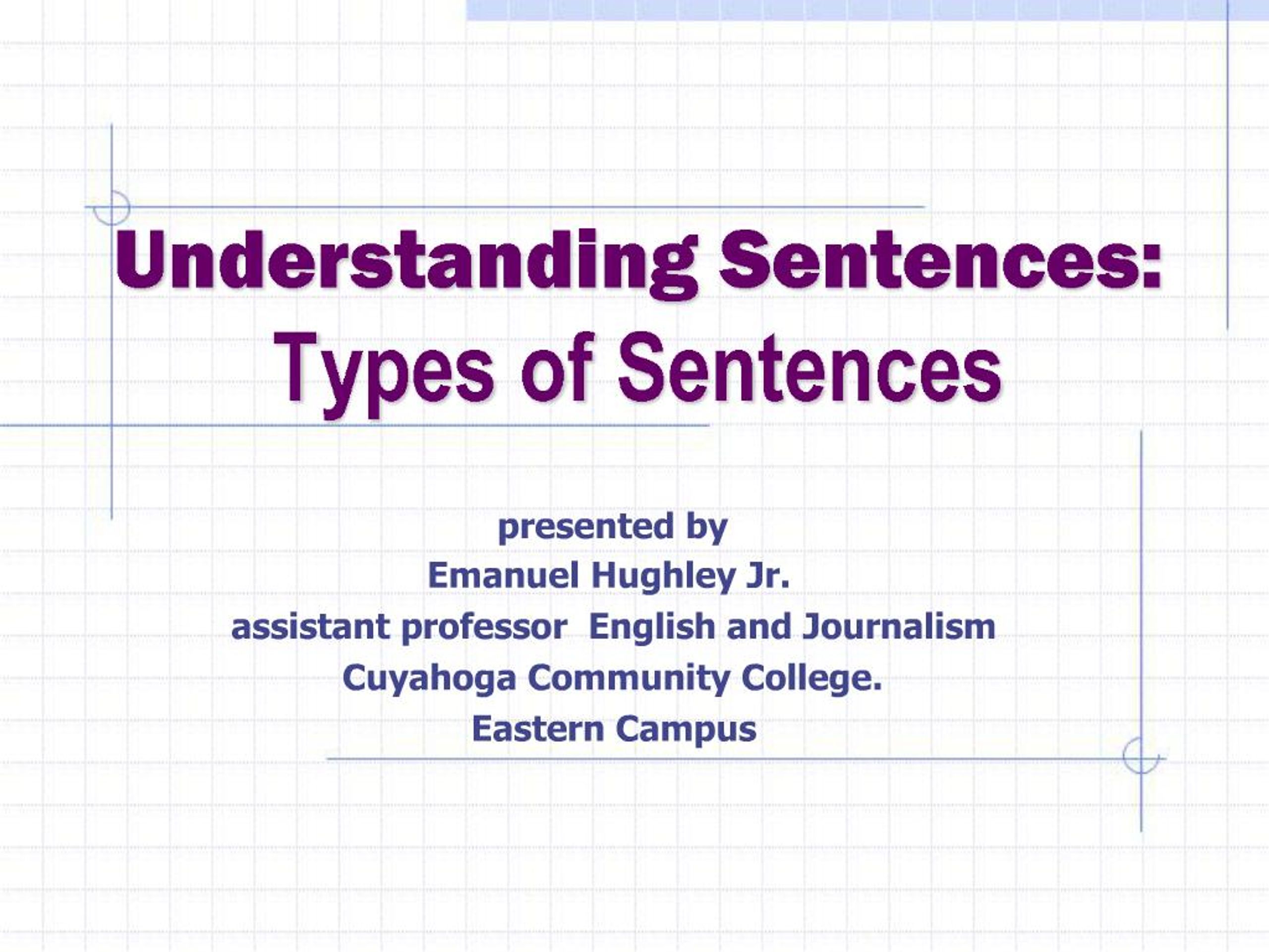 PPT - Understanding Sentences: Types of Sentences PowerPoint ...