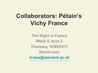 PPT - The Vichy Government PowerPoint Presentation, free download - ID ...