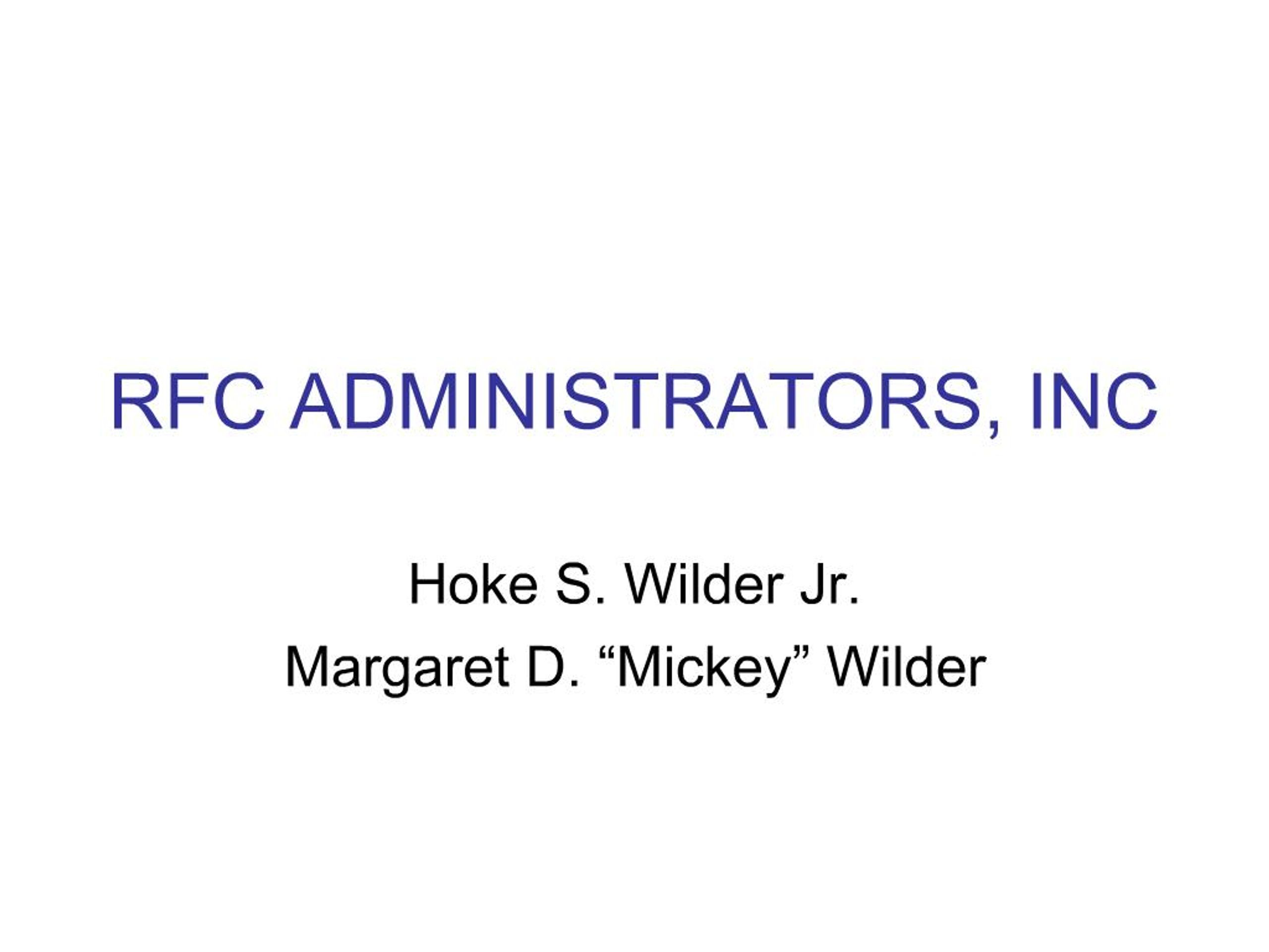 PPT - RFC ADMINISTRATORS, INC PowerPoint Presentation, free download ...