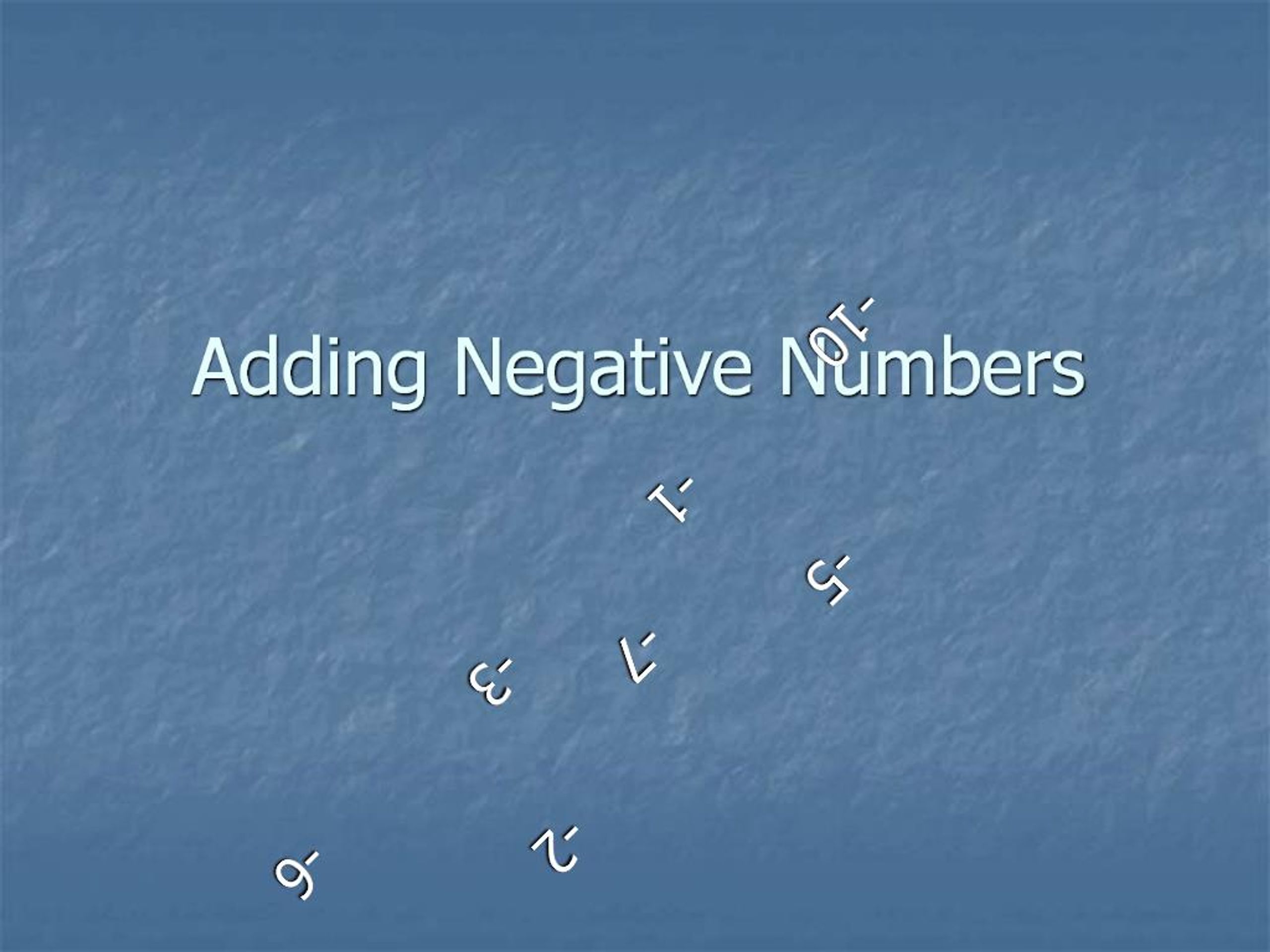 PPT - Adding Negative Numbers PowerPoint Presentation, free download ...