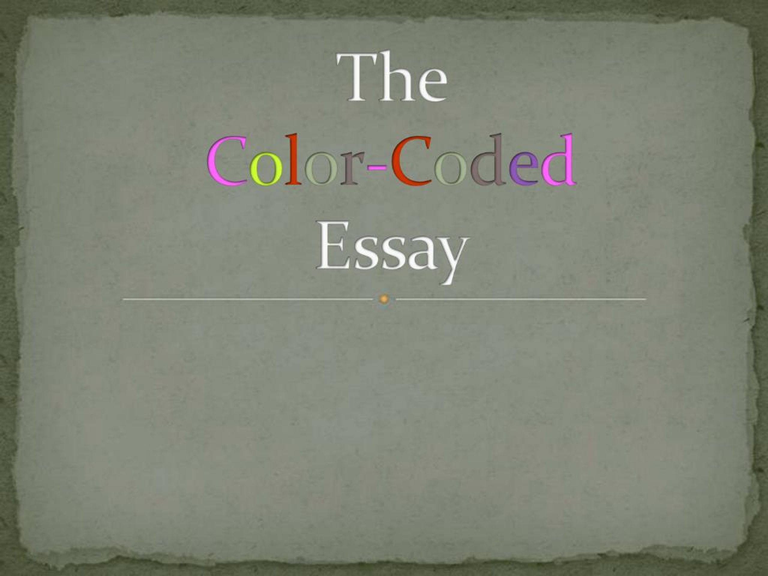 PPT - The Color-Coded Essay PowerPoint Presentation, free download - ID ...