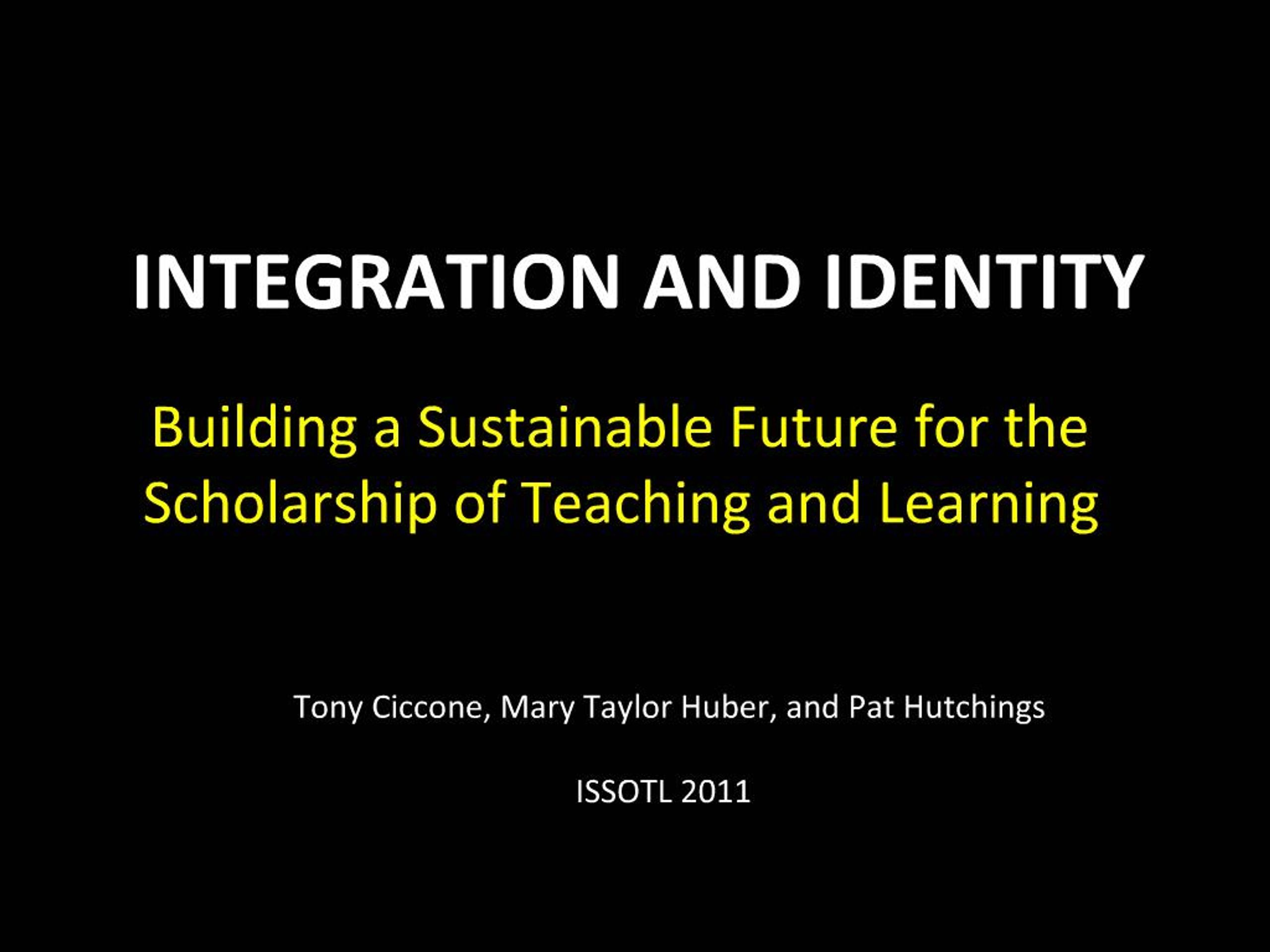 PPT - INTEGRATION AND IDENTITY PowerPoint Presentation, free download ...