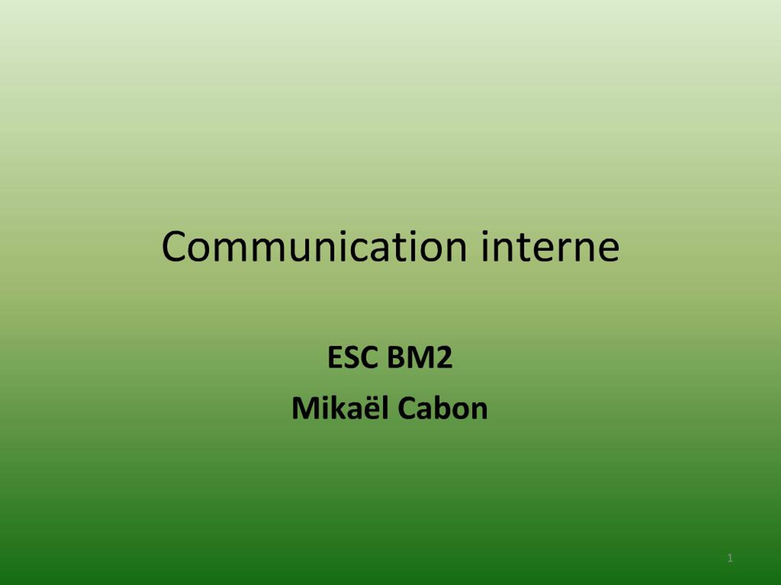 PPT - Communication interne PowerPoint Presentation, free download - ID ...