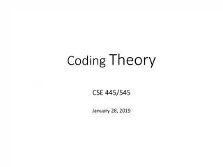 PPT - Introduction to Coding Theory PowerPoint Presentation, free ...