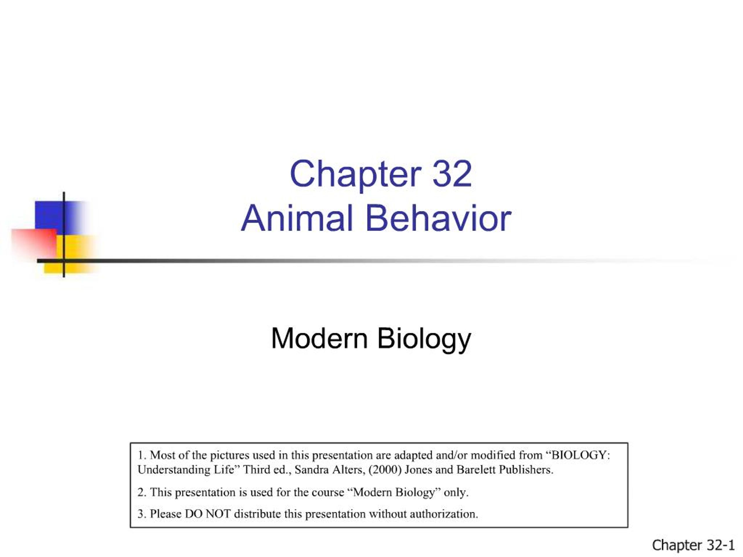 PPT - Chapter 32 Animal Behavior PowerPoint Presentation, free download ...