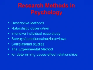PPT - Research Methods in Psychology PowerPoint Presentation, free ...
