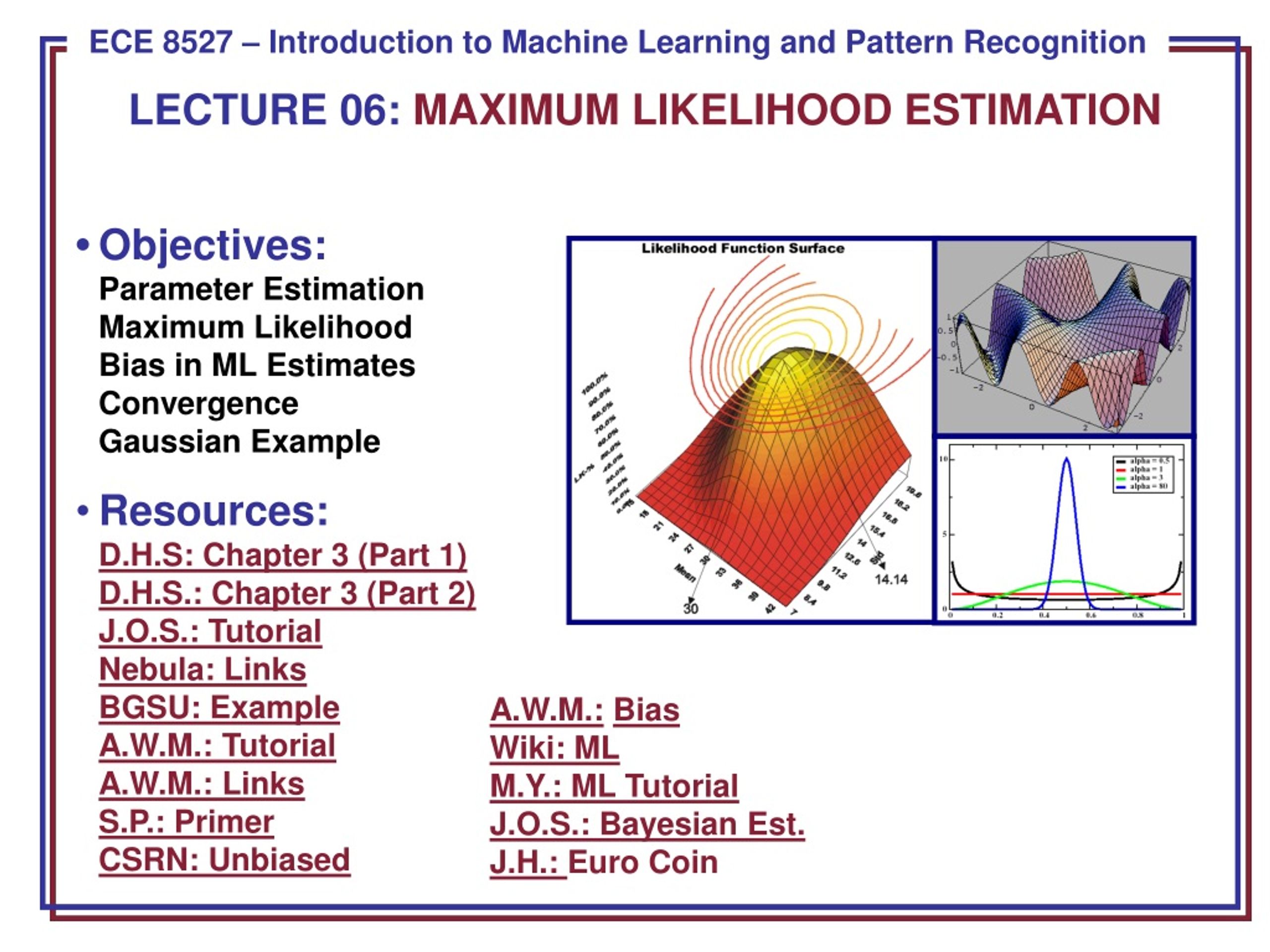 Ppt Lecture 06 Maximum Likelihood Estimation Powerpoint Presentation