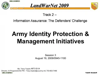 PPT - LandWarNet 2009 PowerPoint Presentation, free download - ID:181405