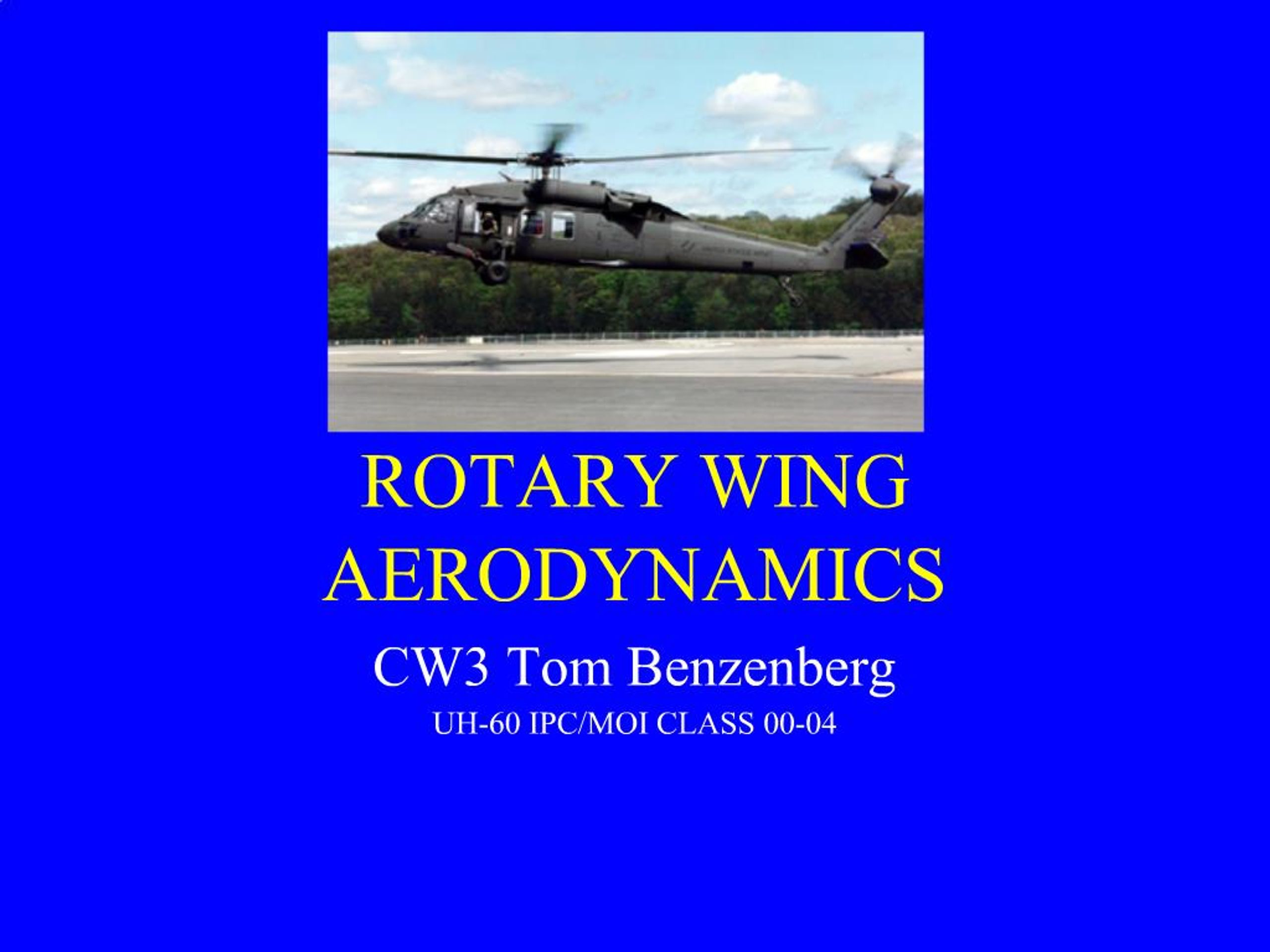 PPT - ROTARY WING AERODYNAMICS PowerPoint Presentation, free download ...