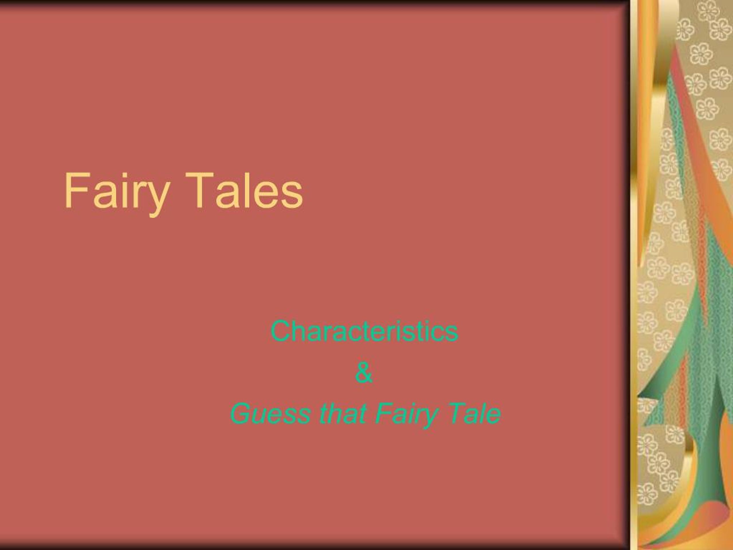 PPT - Fairy Tales PowerPoint Presentation, free download - ID:607039