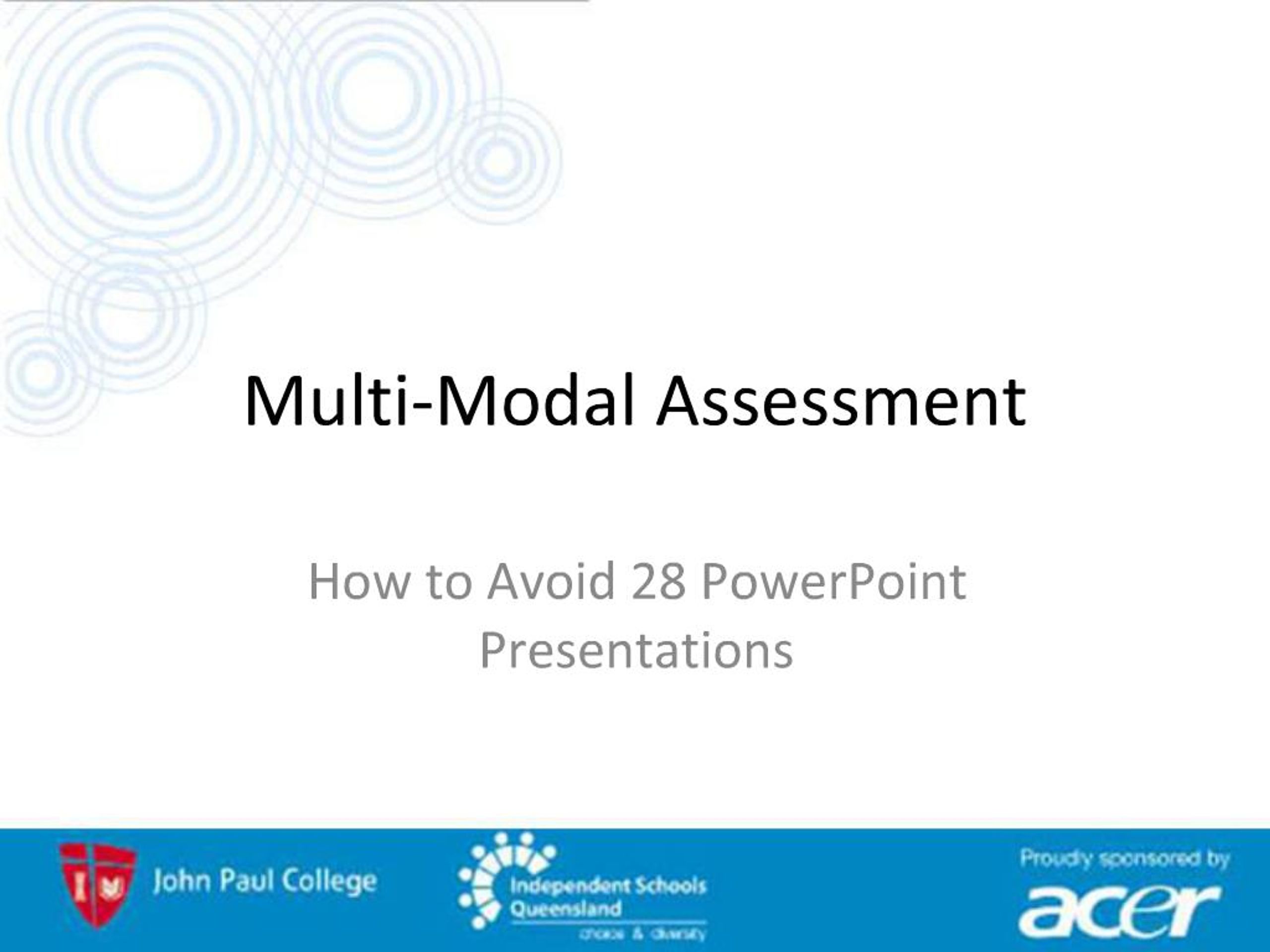 PPT - Multi-Modal Assessment PowerPoint Presentation, free download ...