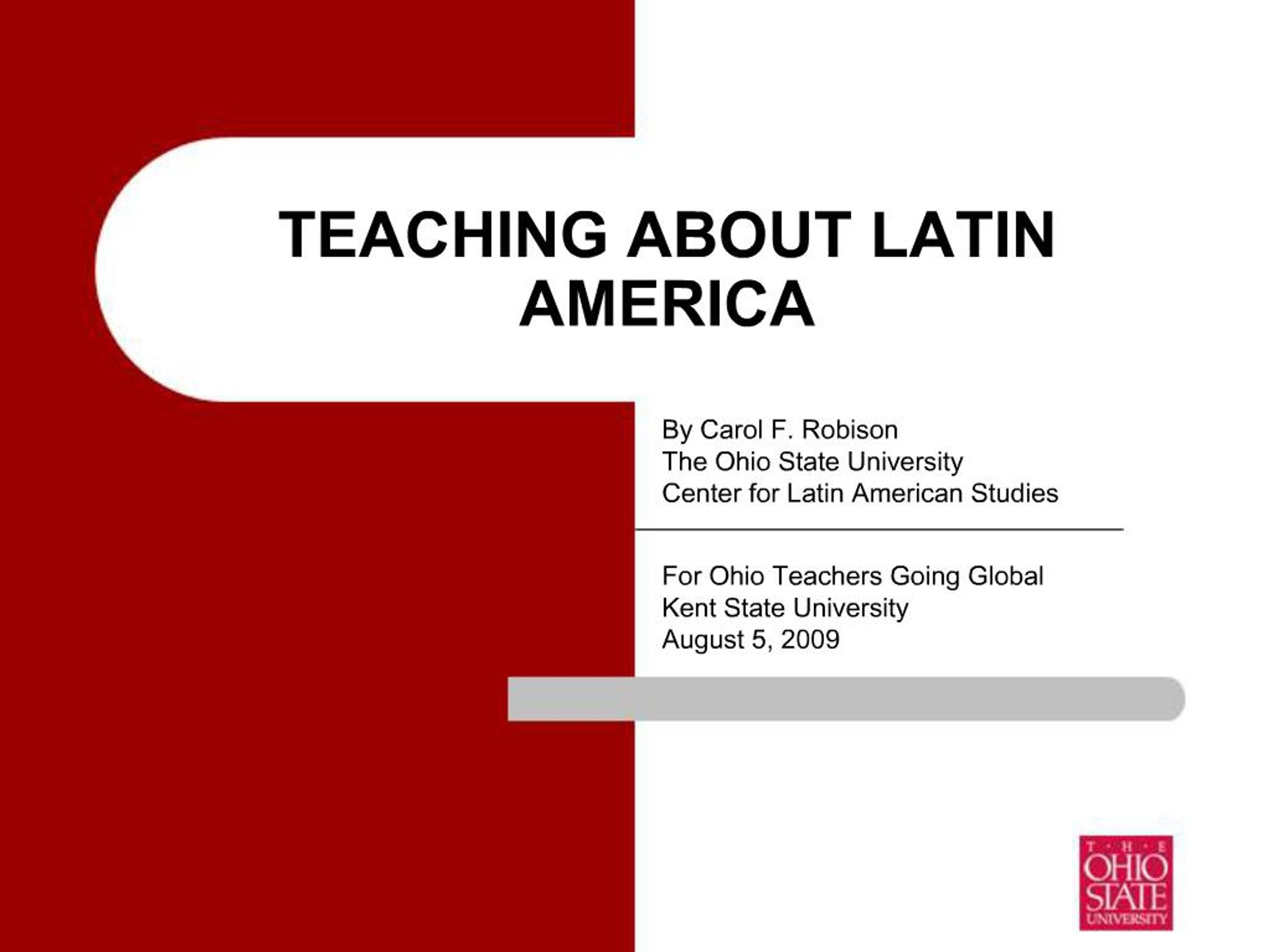 PPT - TEACHING ABOUT LATIN AMERICA PowerPoint Presentation, free ...