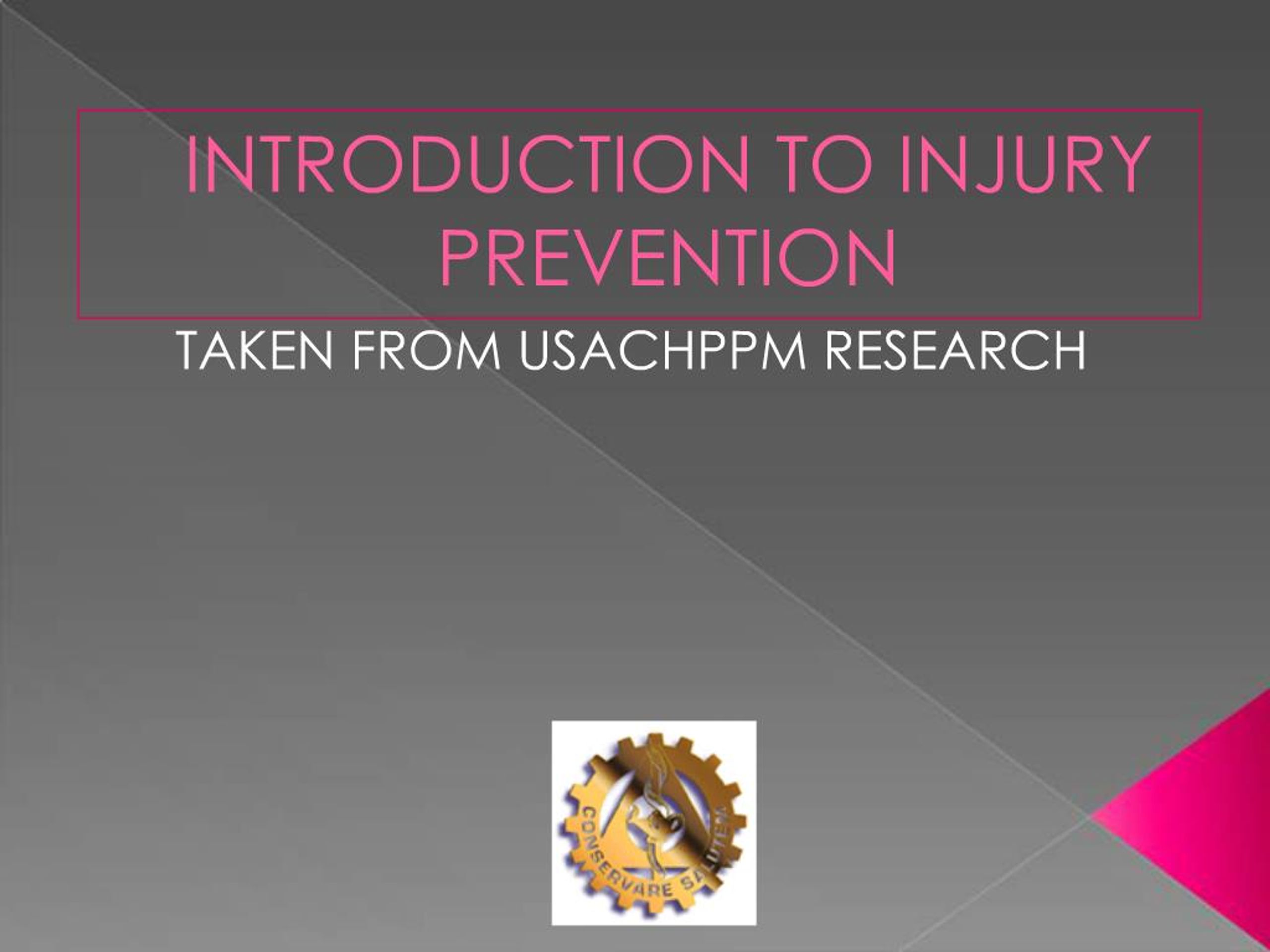PPT - INTRODUCTION TO INJURY PREVENTION PowerPoint Presentation, free ...