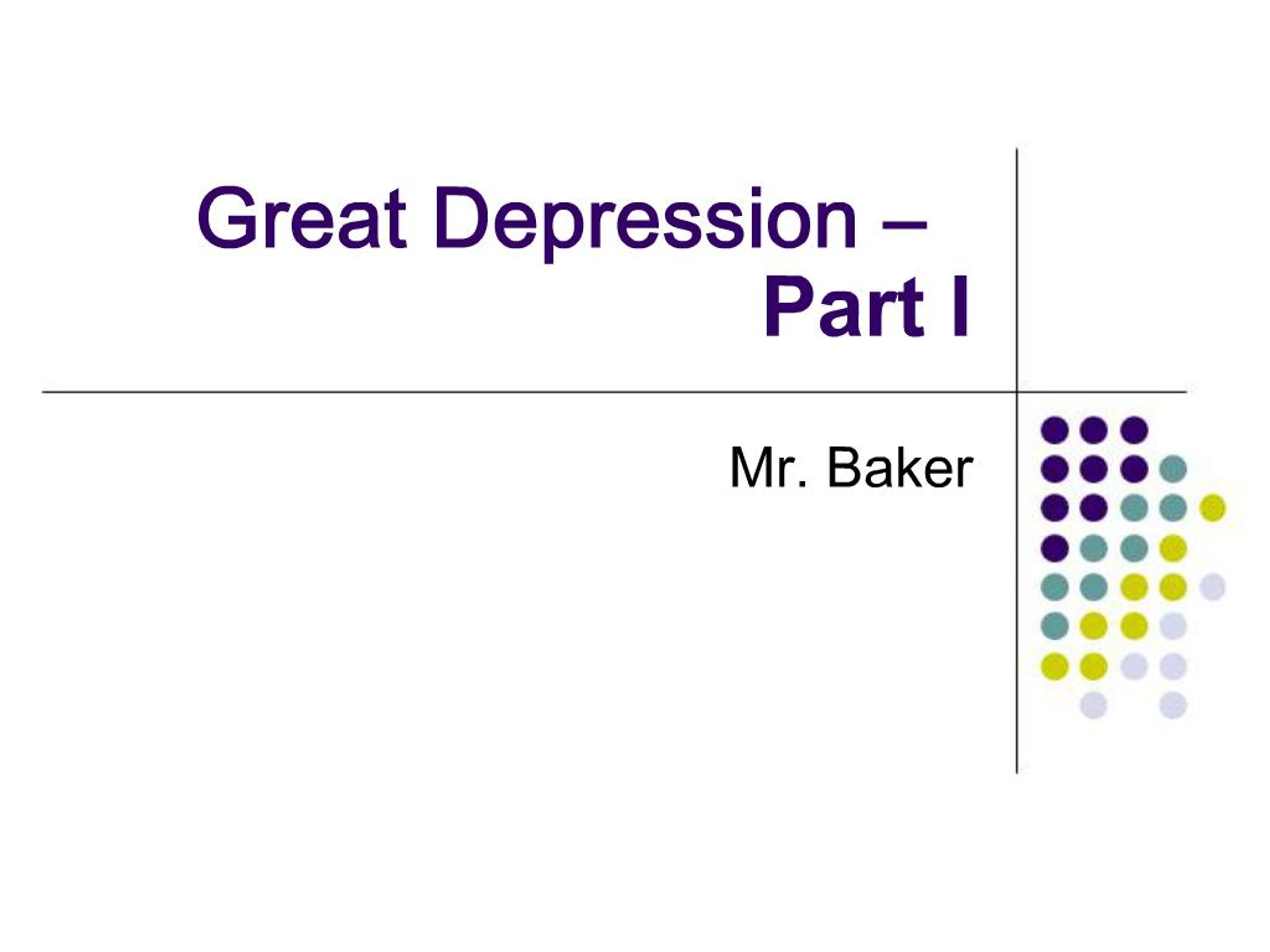 PPT - Great Depression Part I PowerPoint Presentation, free download ...