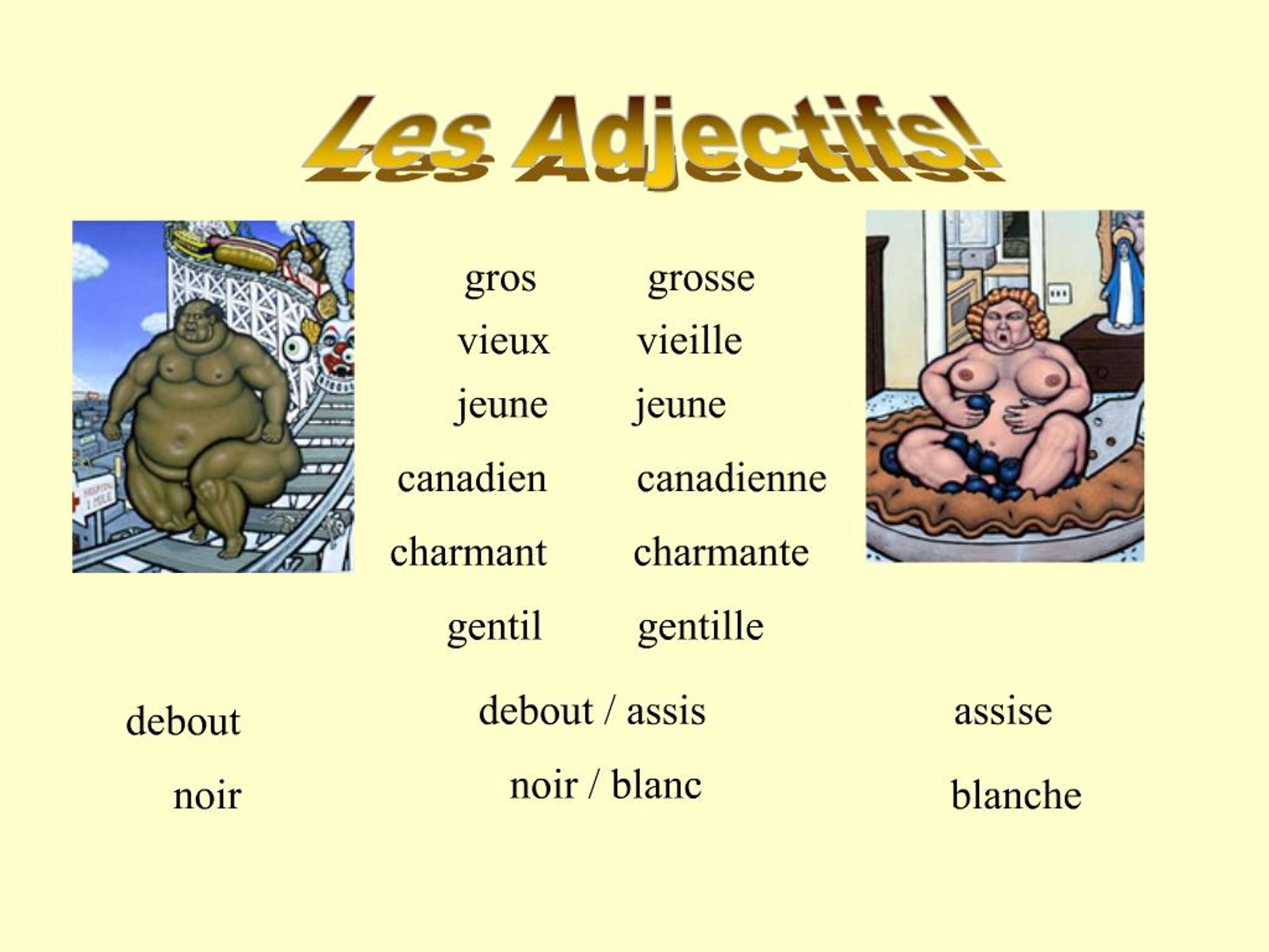 PPT - Les Adjectifs PowerPoint Presentation, free download - ID:625874