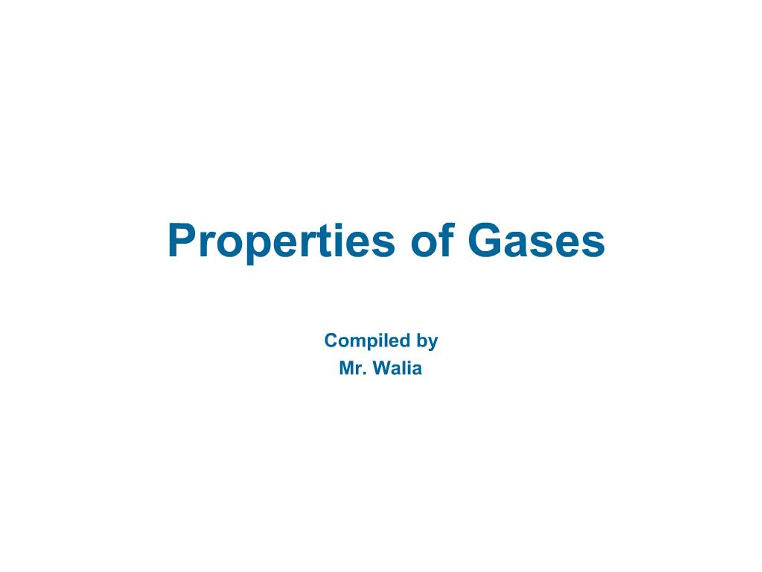 PPT - Properties of Gases PowerPoint Presentation, free download - ID ...