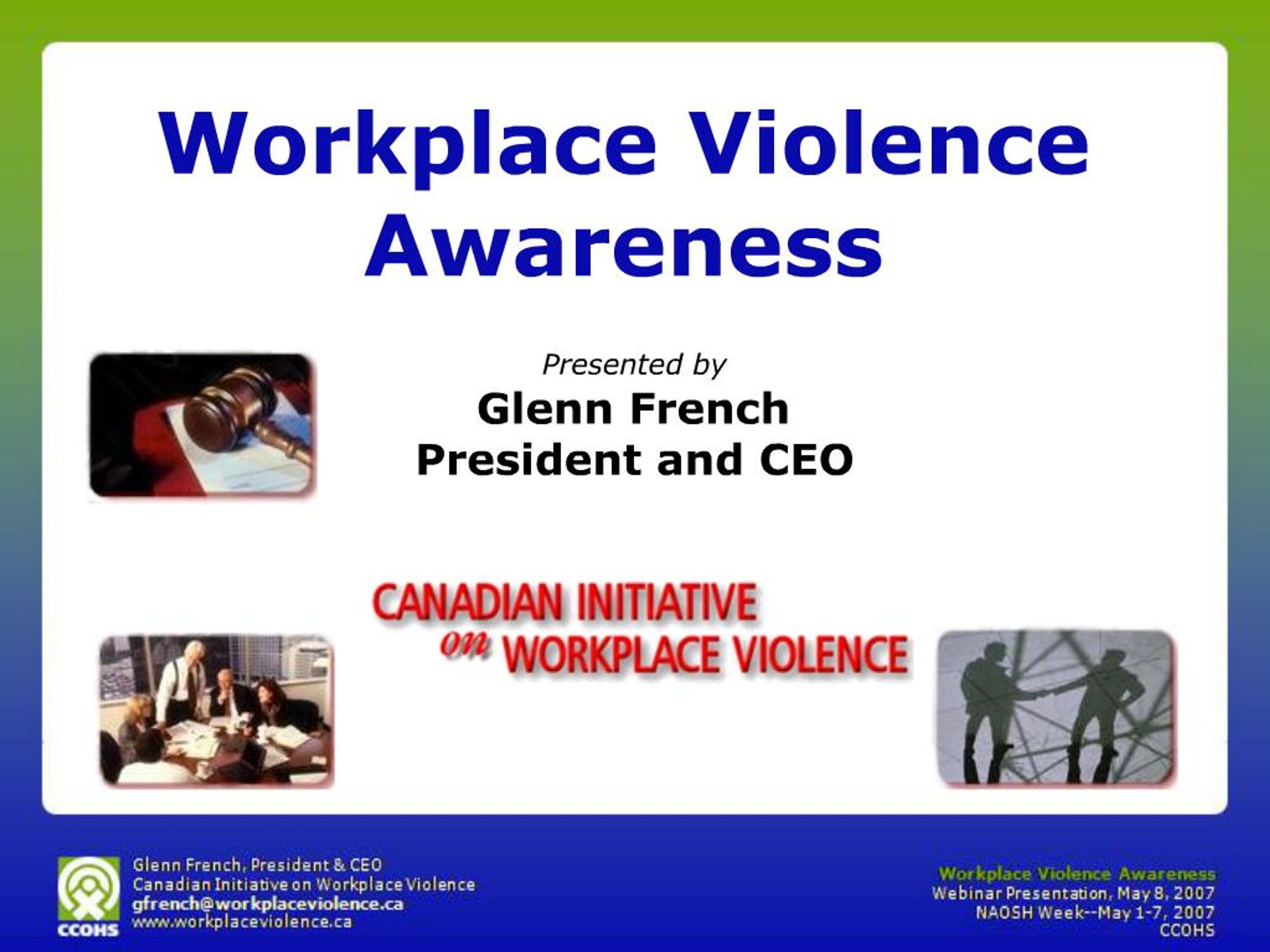 PPT - Workplace Violence Awareness PowerPoint Presentation, free ...