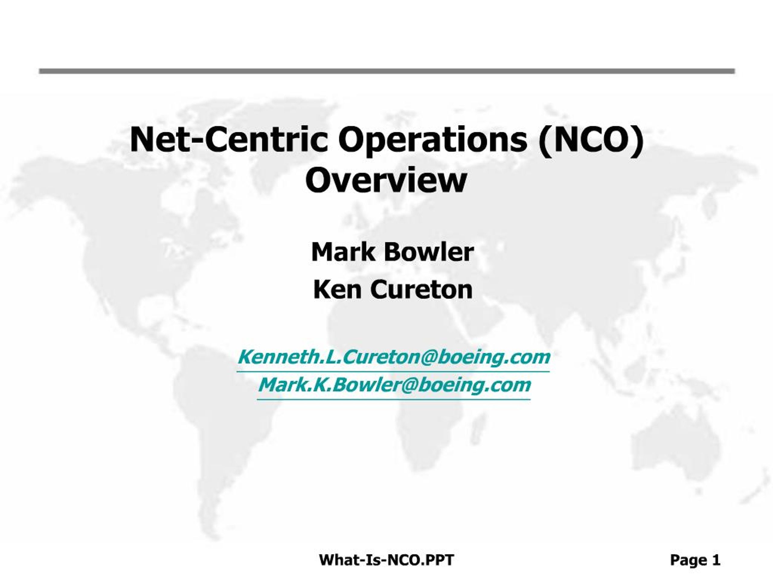 PPT - Net-Centric Operations NCO Overview PowerPoint Presentation, free download - ID:631200