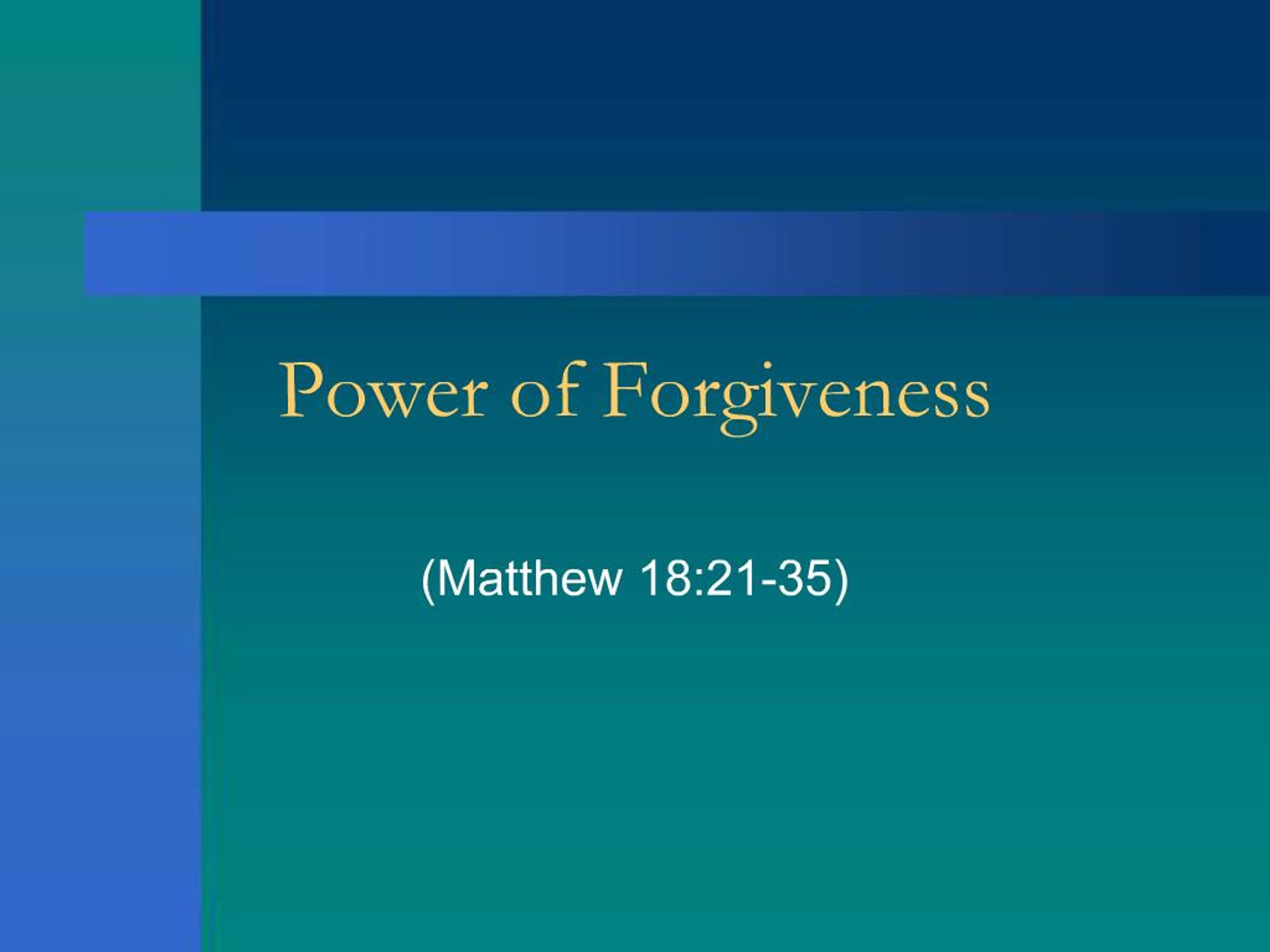 PPT - Power of Forgiveness PowerPoint Presentation, free download - ID ...