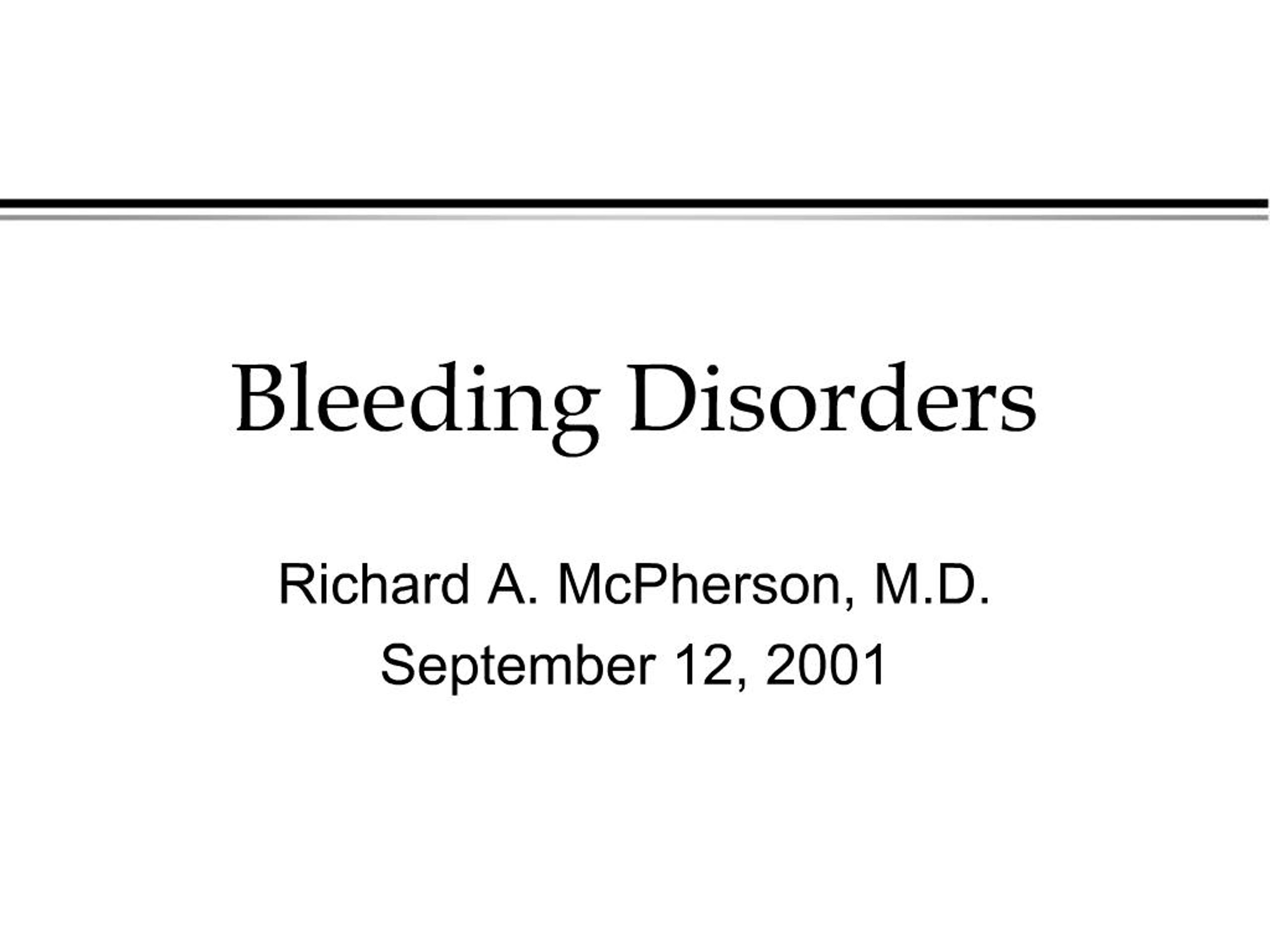 PPT - Bleeding Disorders PowerPoint Presentation, free download - ID:633606
