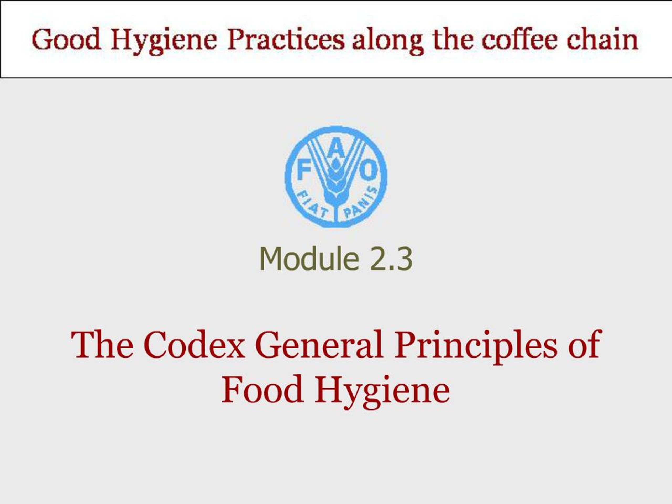 PPT - The Codex General Principles of Food Hygiene PowerPoint ...