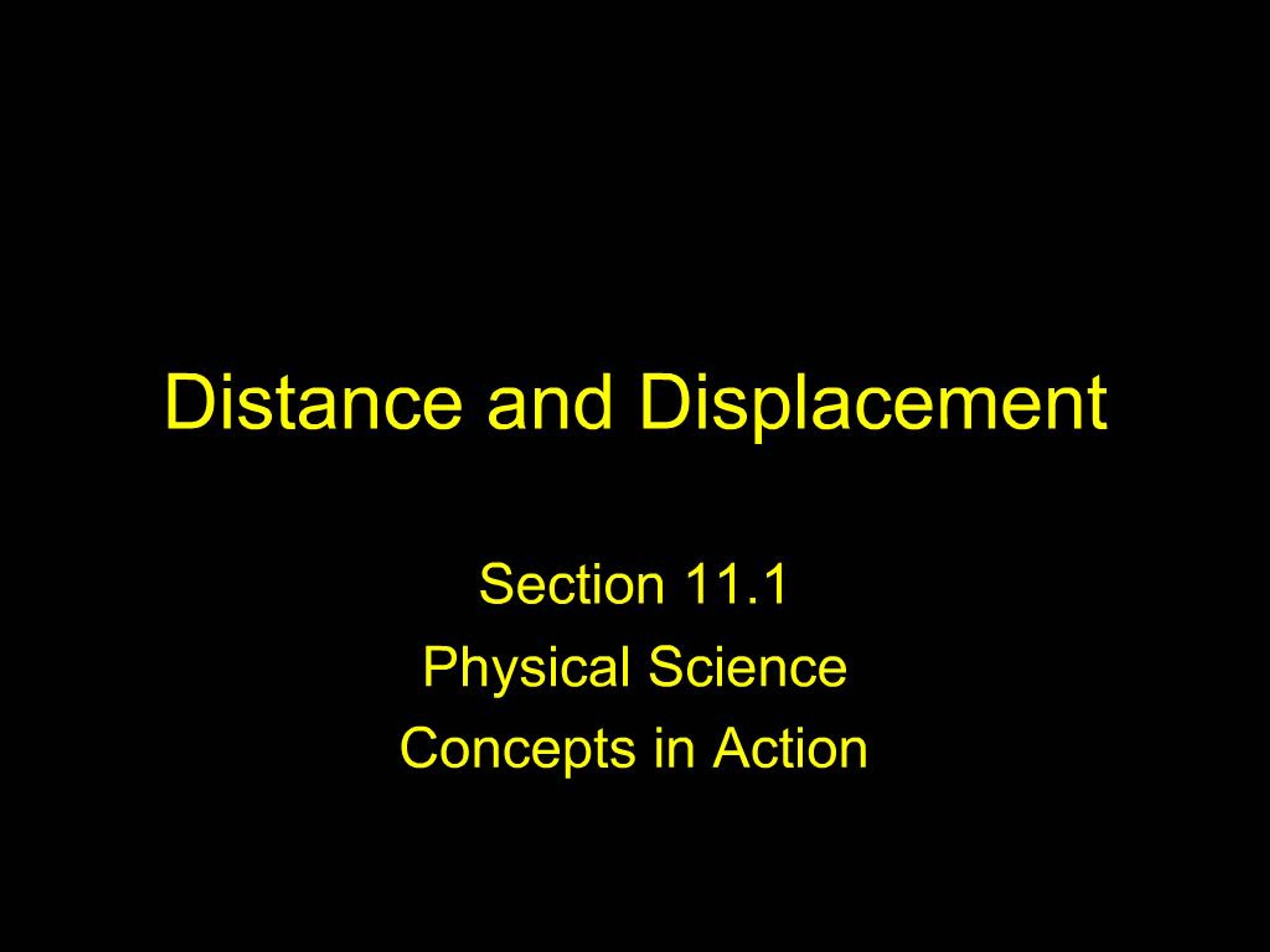 PPT - Distance and Displacement PowerPoint Presentation, free download ...