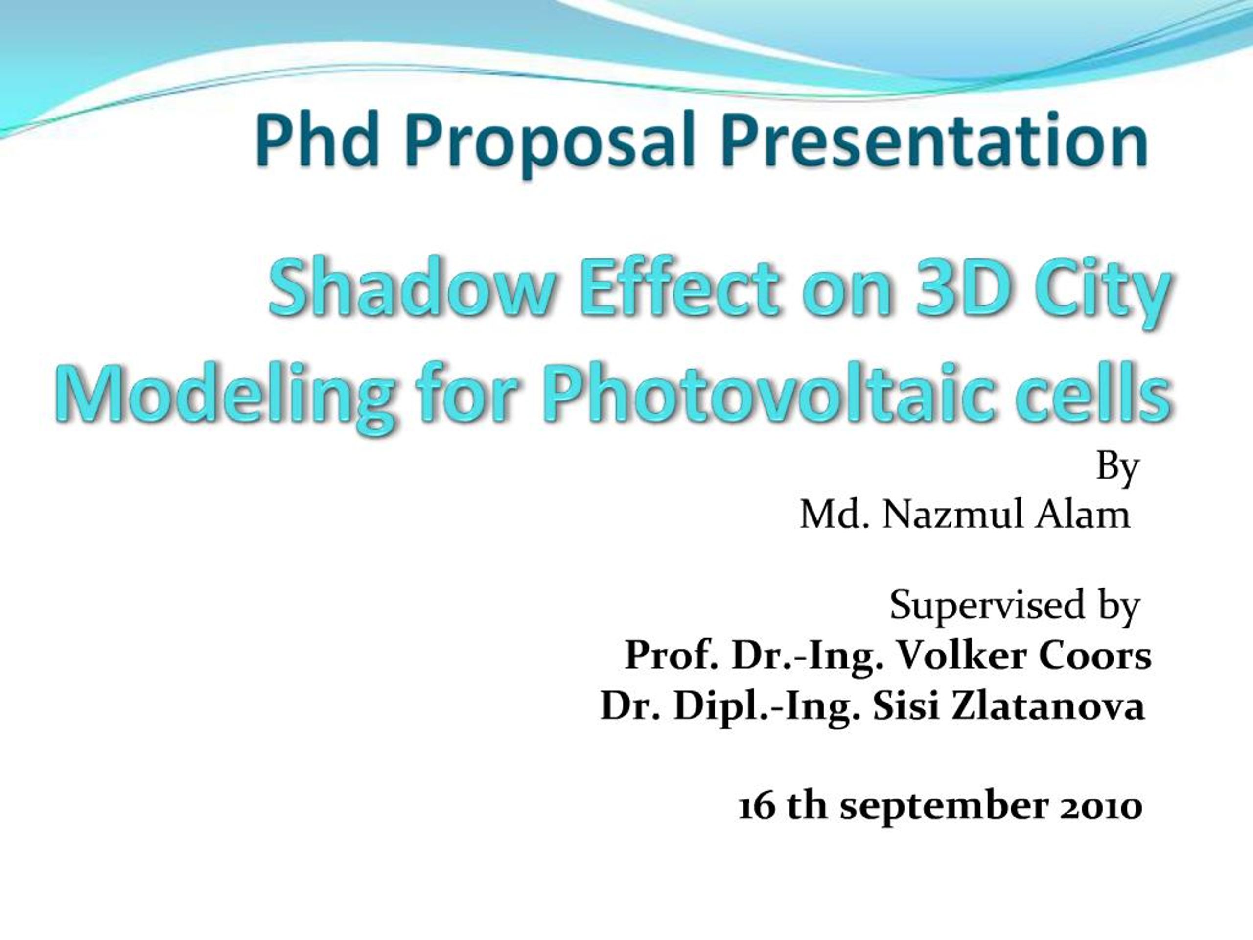 PPT - Shadow Effect on 3D City Modeling for Photovoltaic cells ...