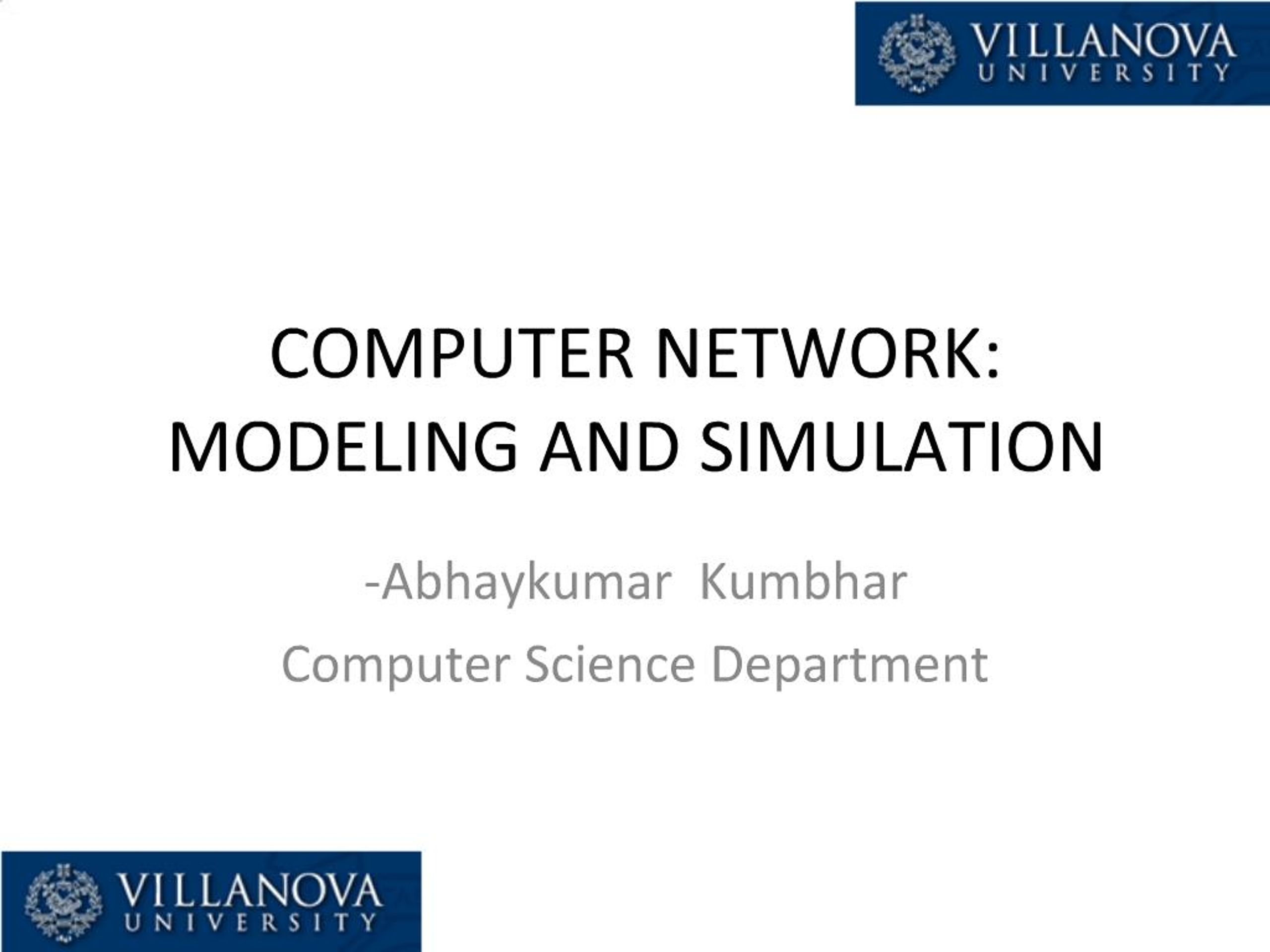 PPT - COMPUTER NETWORK: MODELING AND SIMULATION PowerPoint Presentation ...