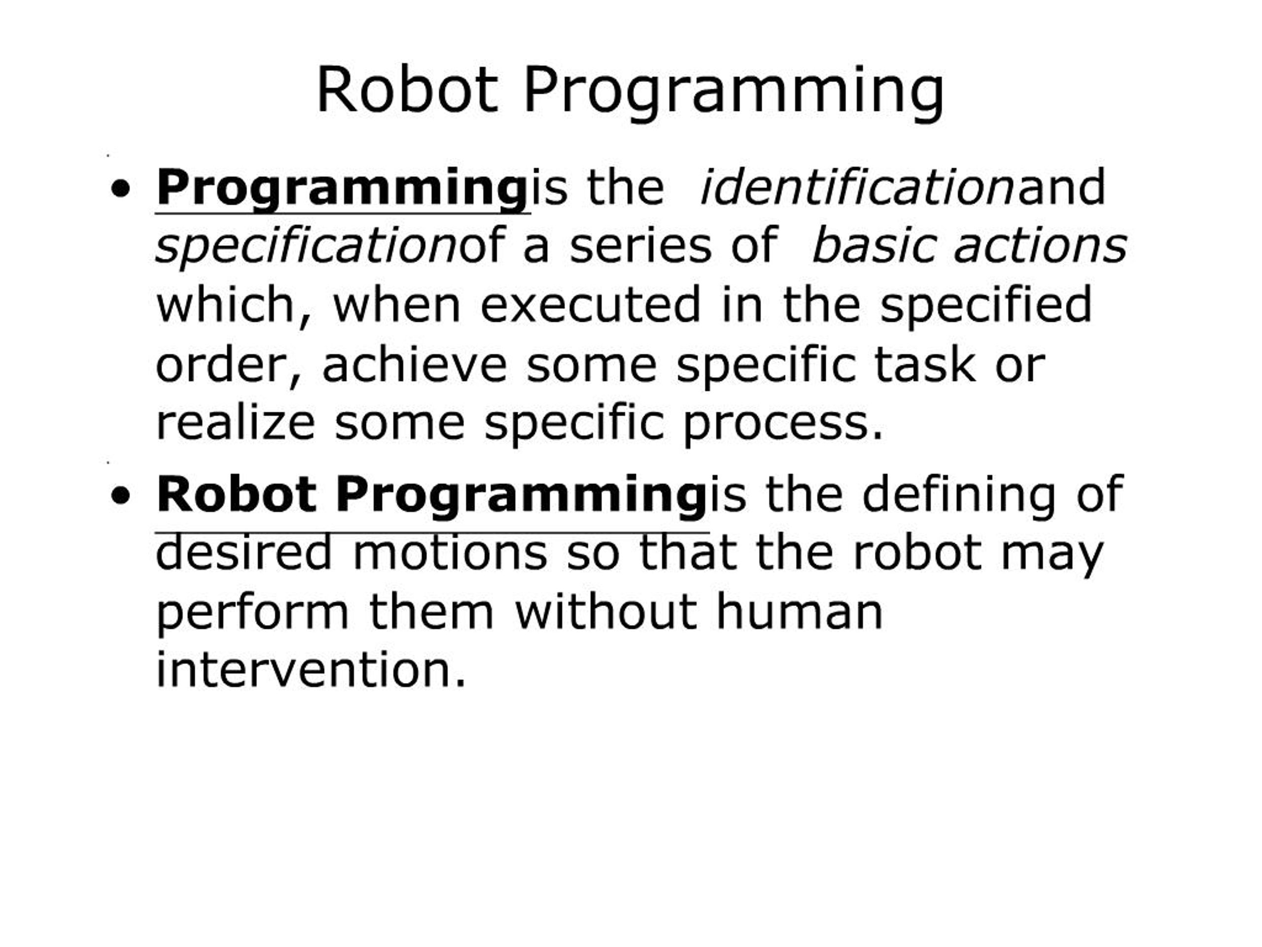 PPT - Robot Programming PowerPoint Presentation, free download - ID:647224