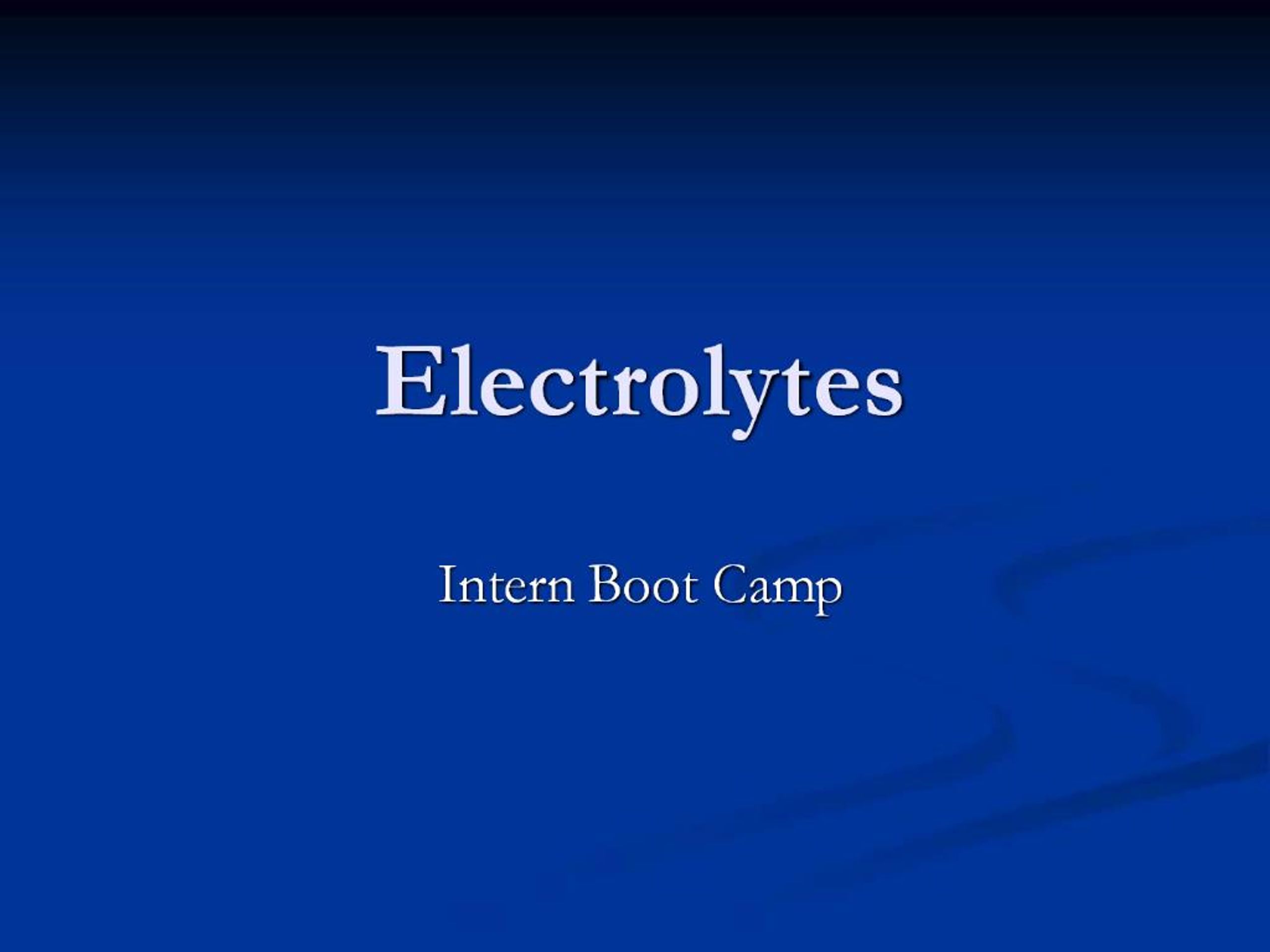 PPT - Electrolytes PowerPoint Presentation, free download - ID:647725