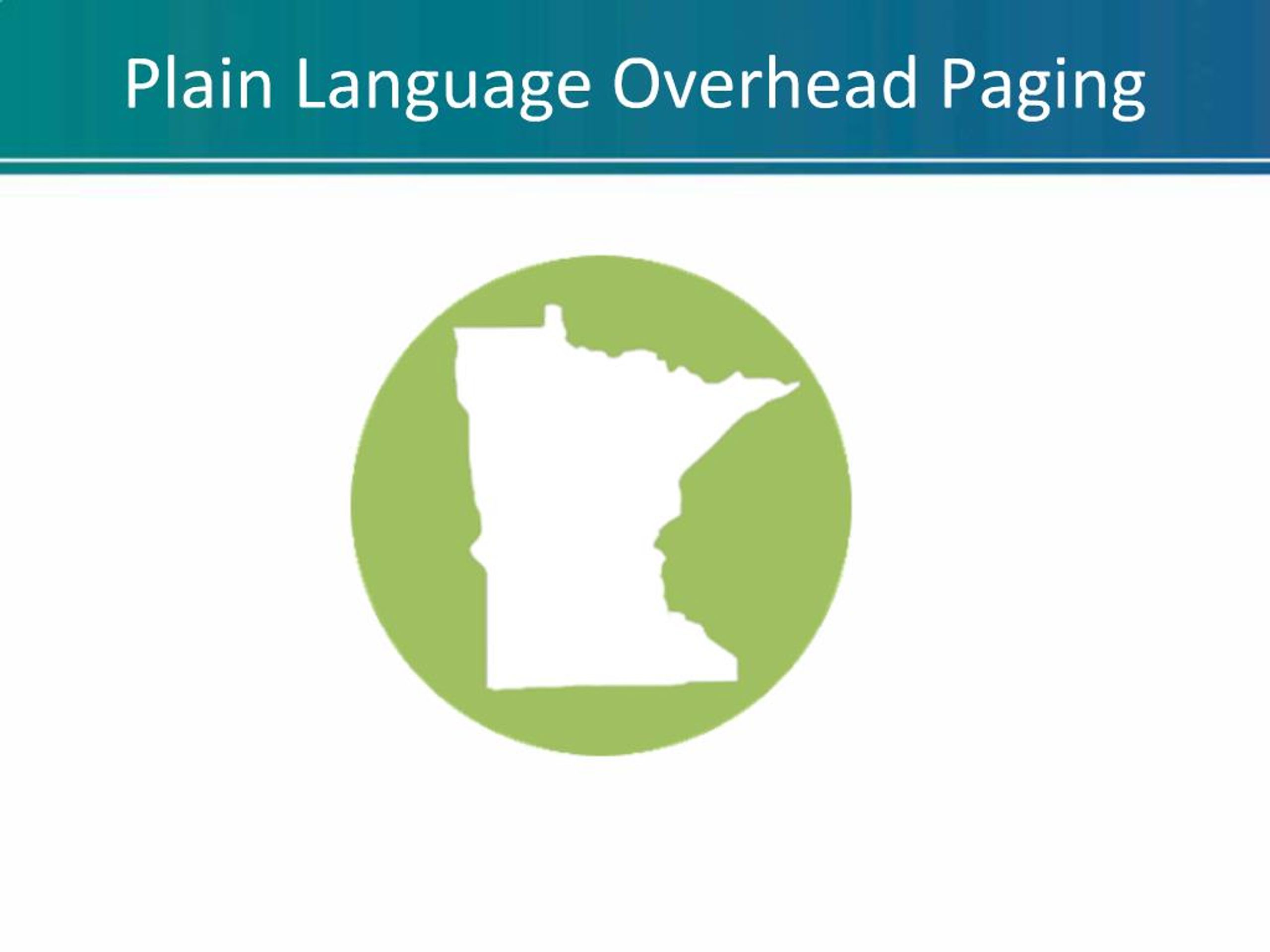PPT - Plain Language Overhead Paging PowerPoint Presentation, free ...