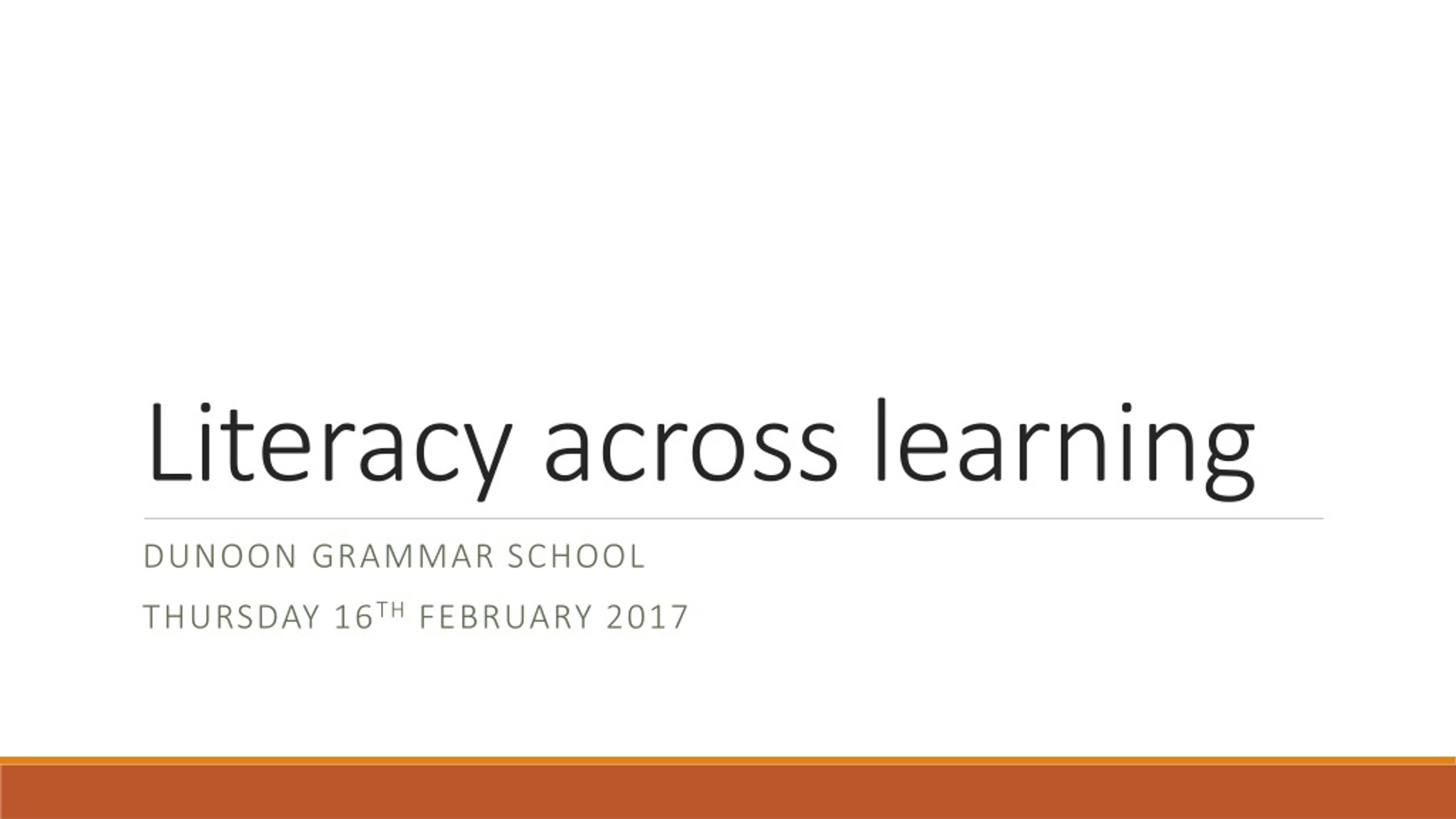 PPT - Literacy across learning PowerPoint Presentation, free download ...