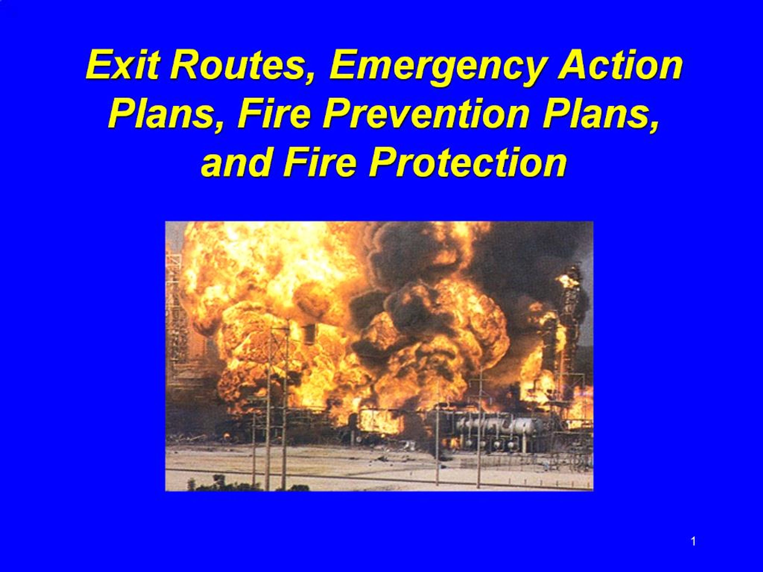 PPT - Exit Routes, Emergency Action Plans, Fire Prevention Plans, and ...
