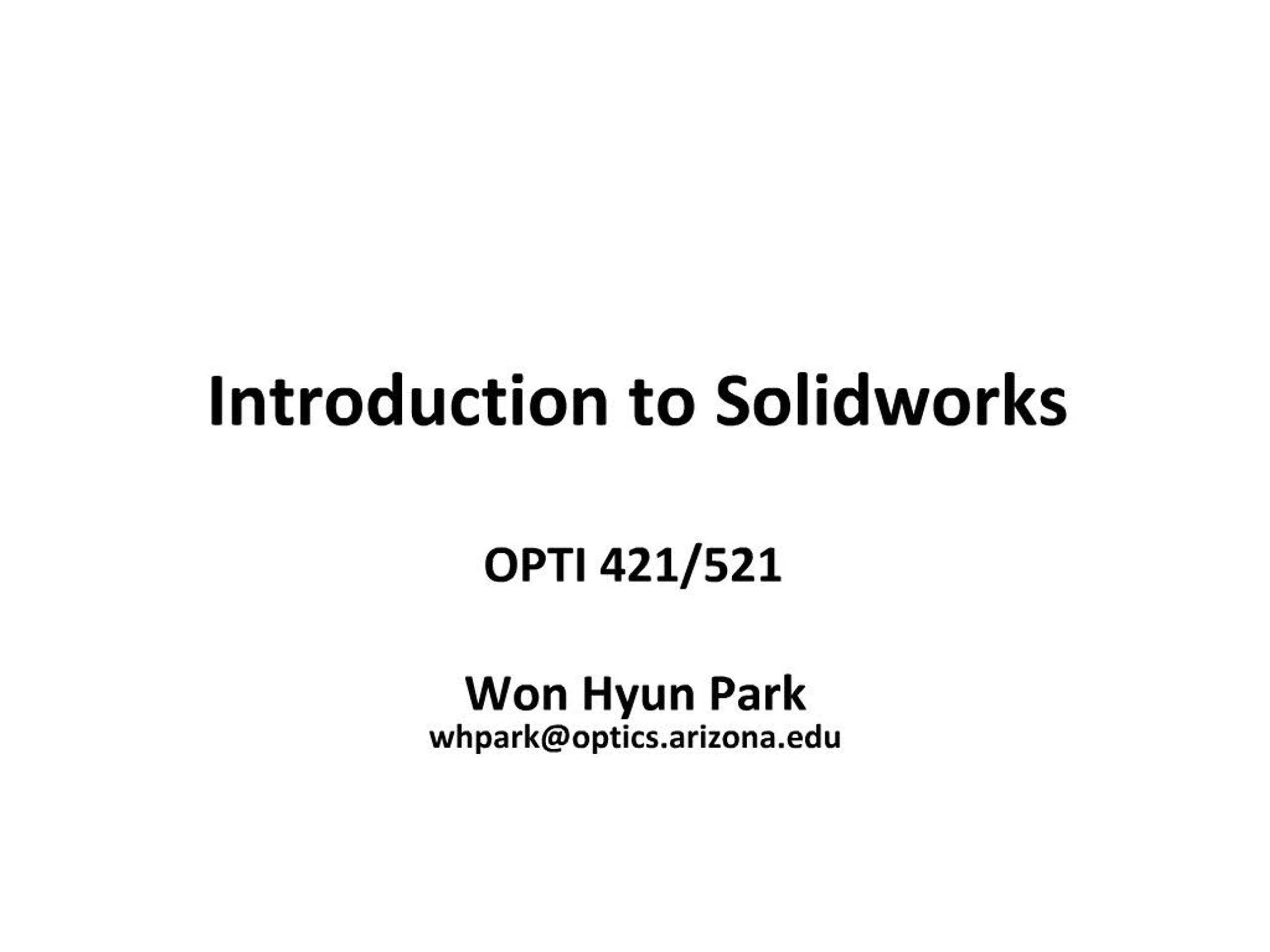 PPT - Introduction to Solidworks PowerPoint Presentation, free download ...