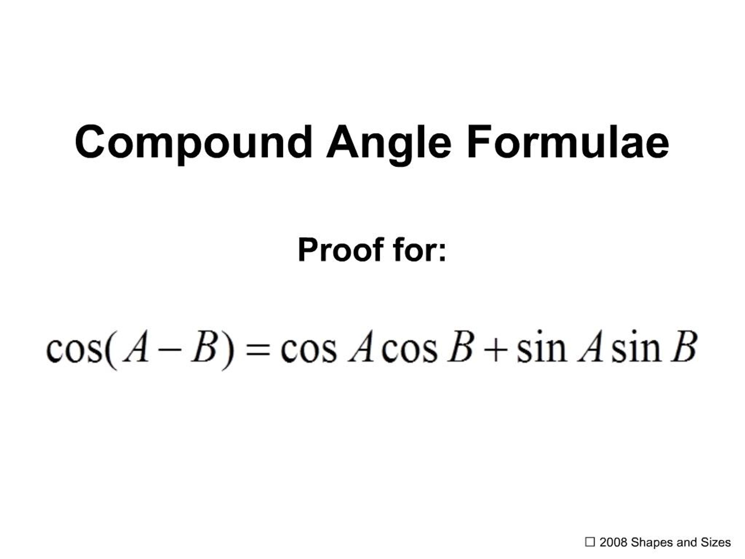 PPT - Compound Angle Formulae PowerPoint Presentation, free download ...