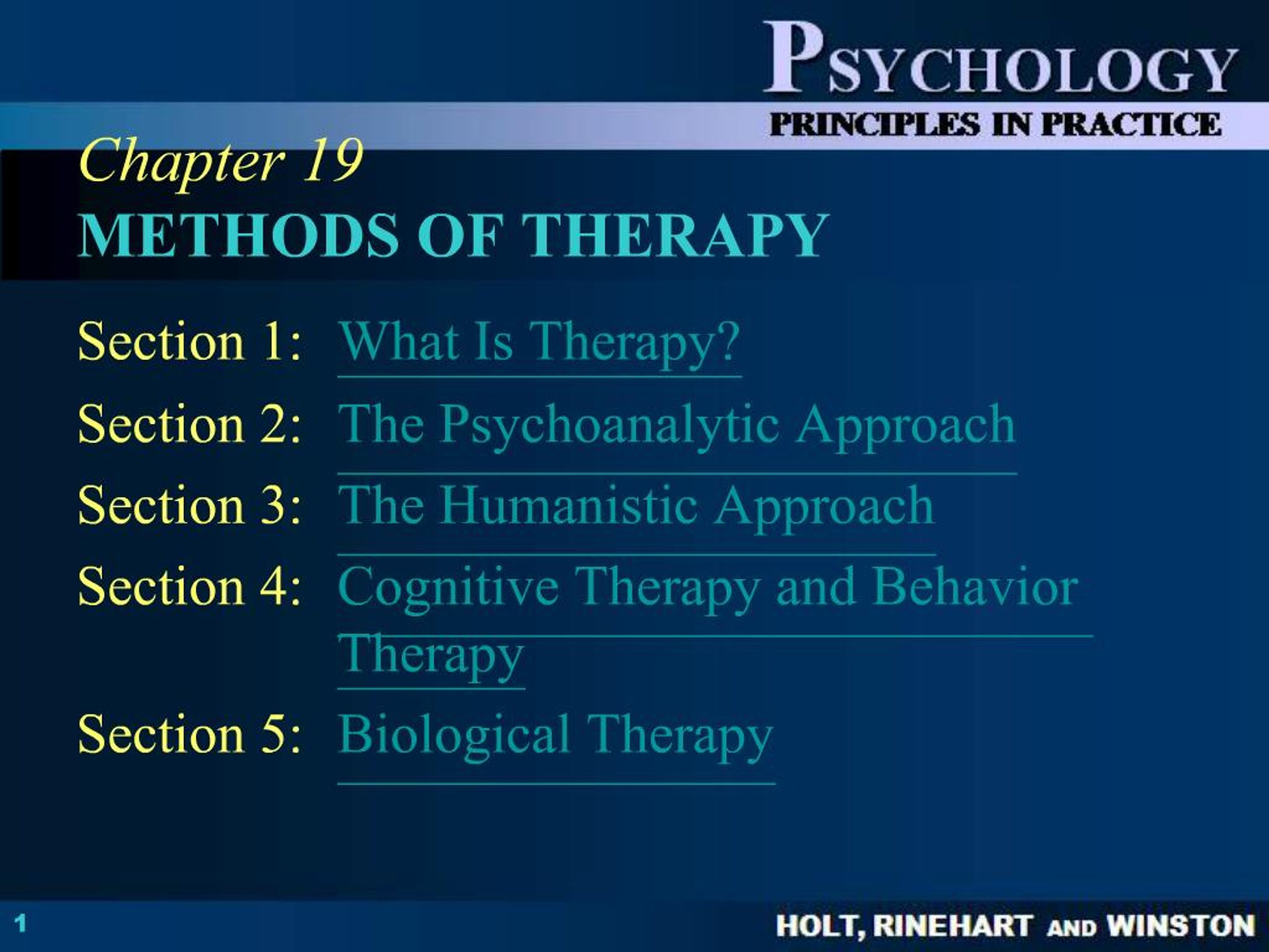 PPT - Chapter 19 METHODS OF THERAPY PowerPoint Presentation, free ...
