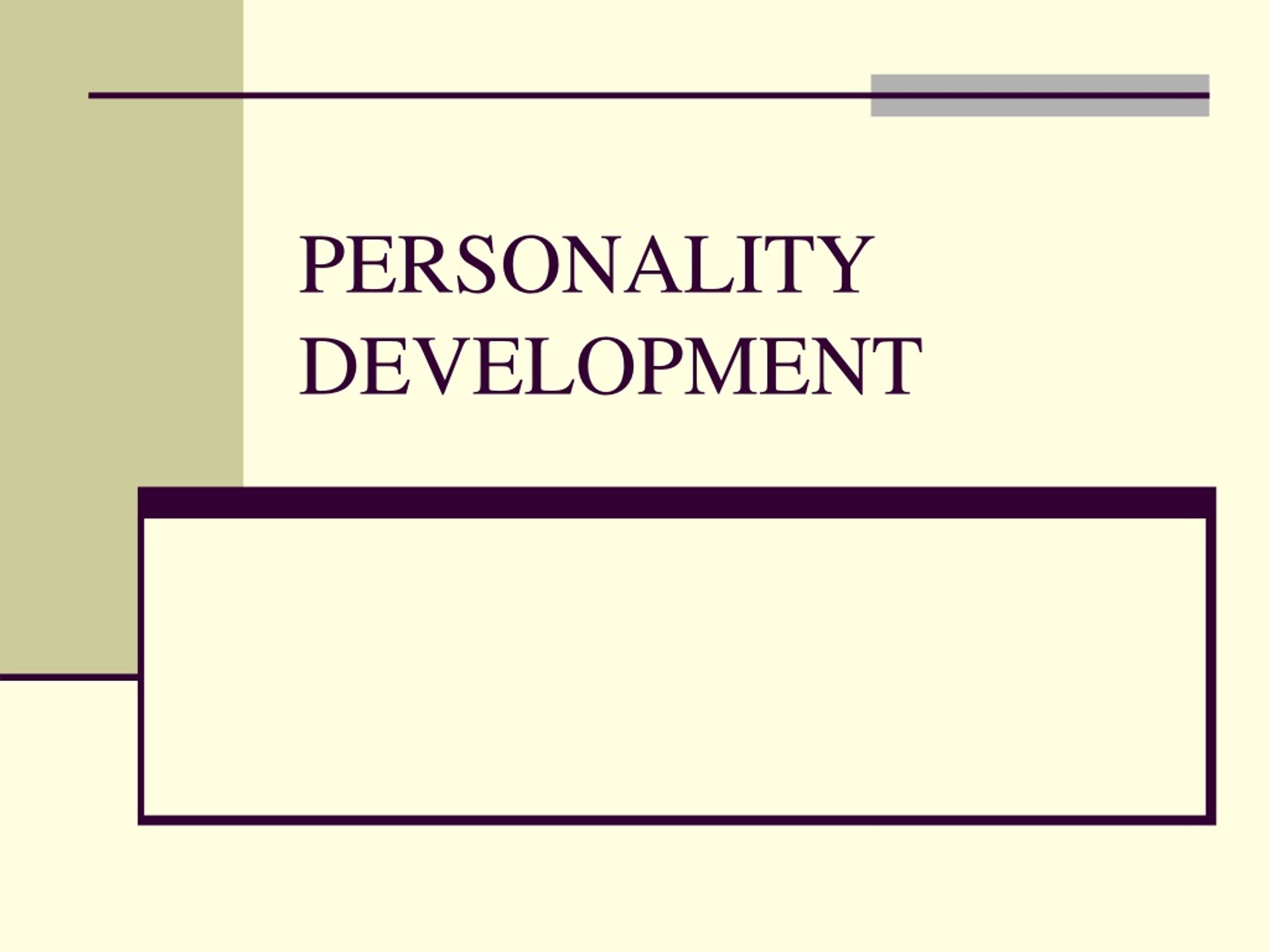PPT - personality Development PowerPoint Presentation, free download ...