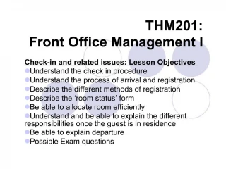 PPT - Front Office Management PowerPoint Presentation, free download ...