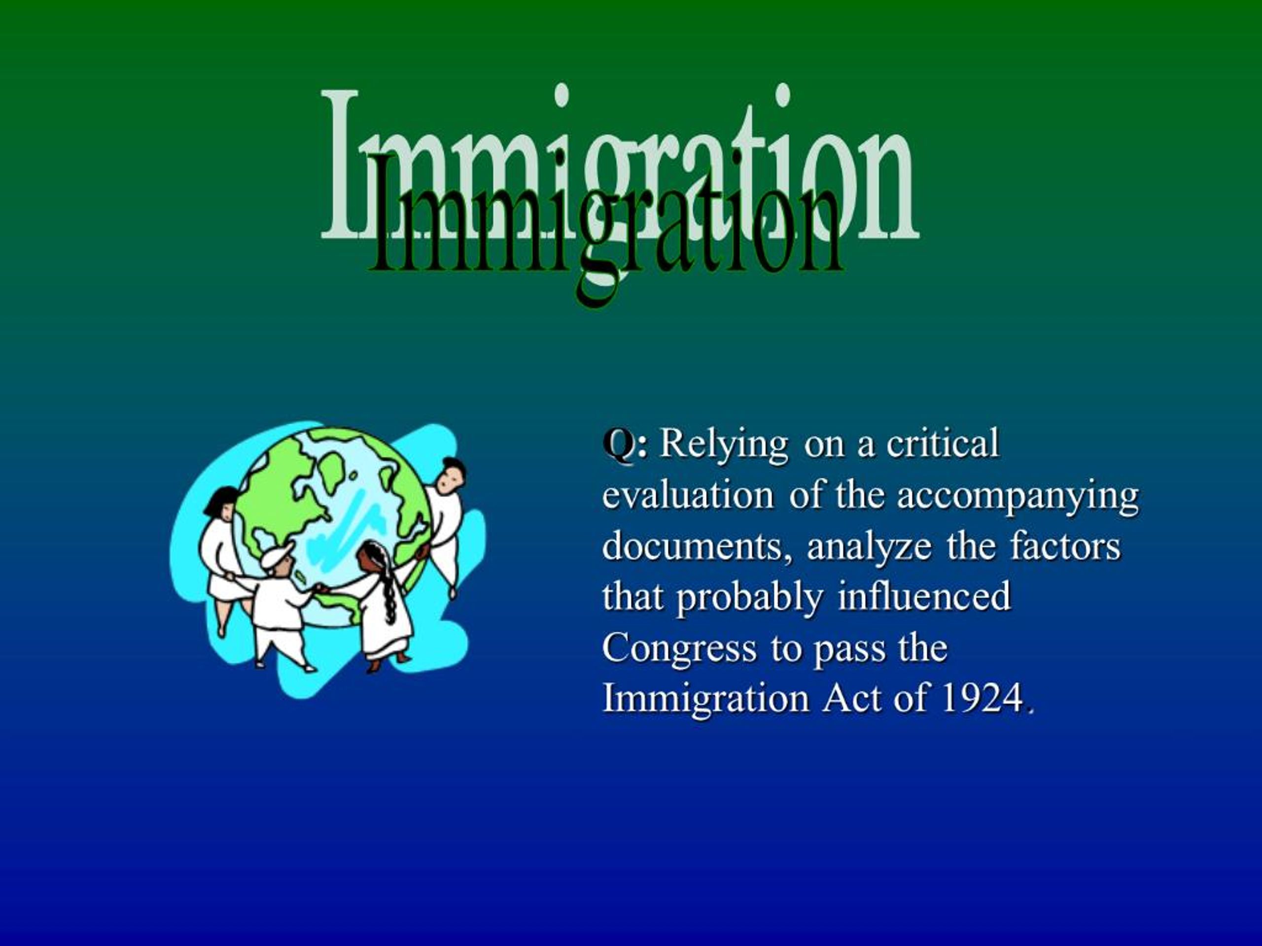 PPT - Immigration PowerPoint Presentation, free download - ID:682979