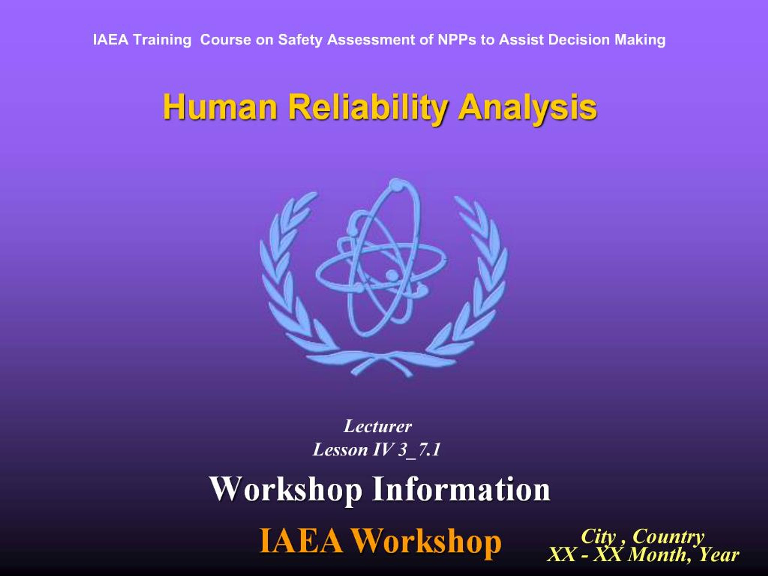 PPT - Human Reliability Analysis PowerPoint Presentation, free download ...
