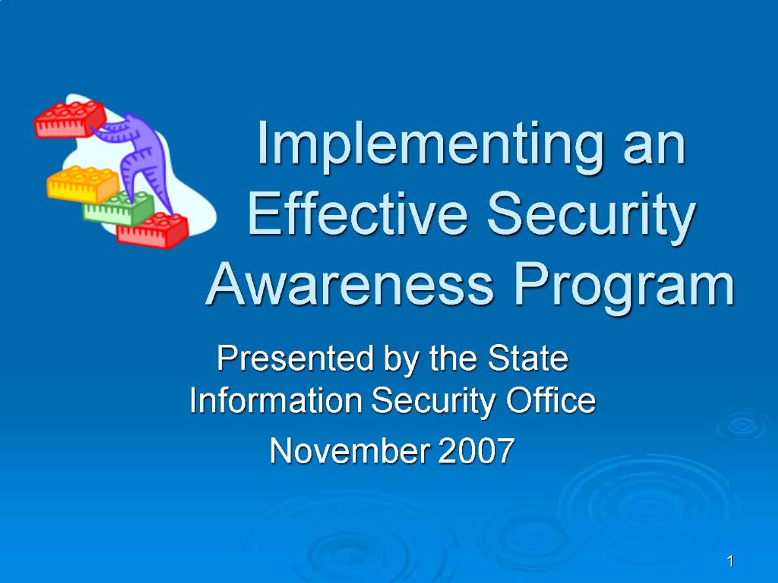PPT - Implementing an Effective Security Awareness Program PowerPoint ...