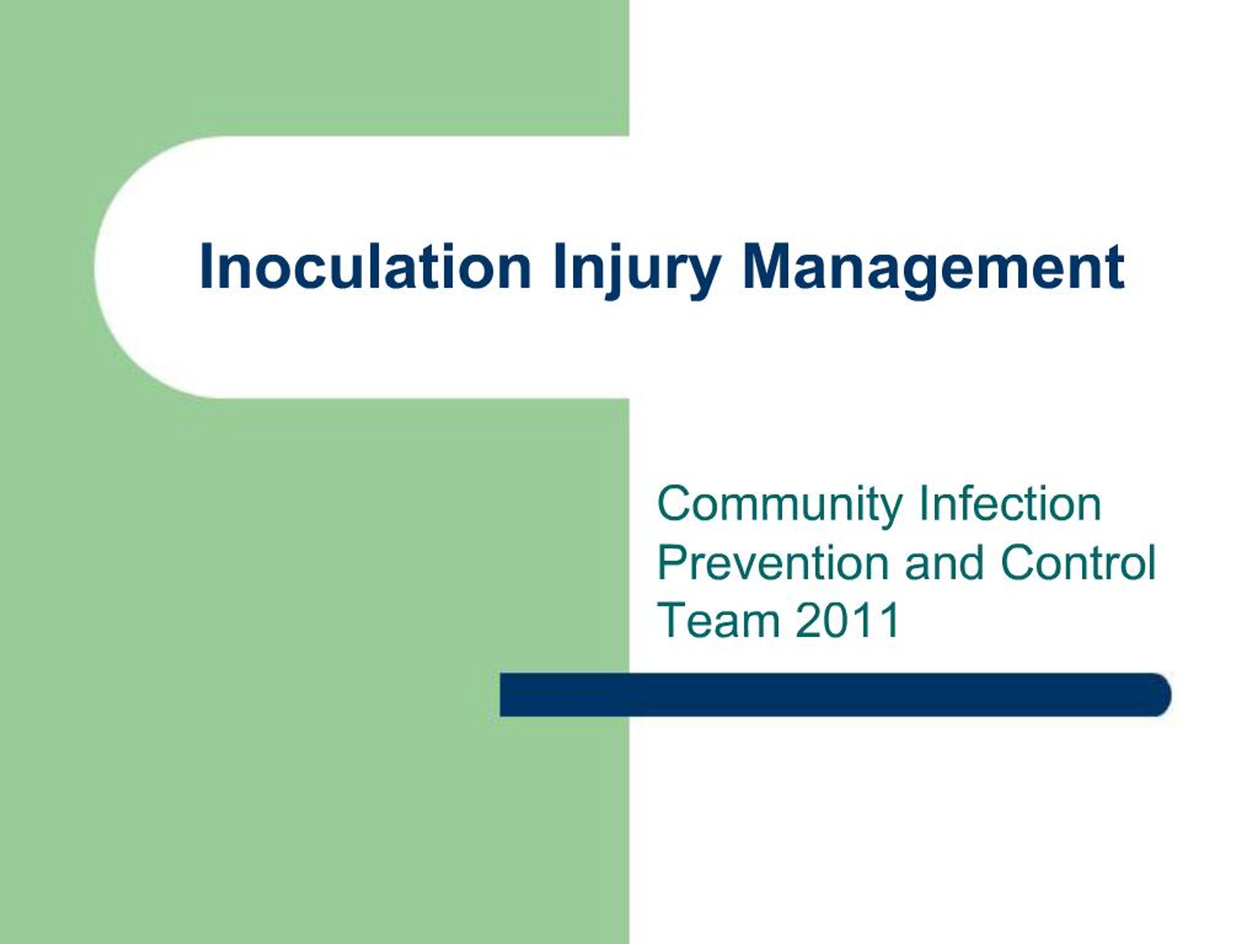 PPT - Inoculation Injury Management PowerPoint Presentation, free ...