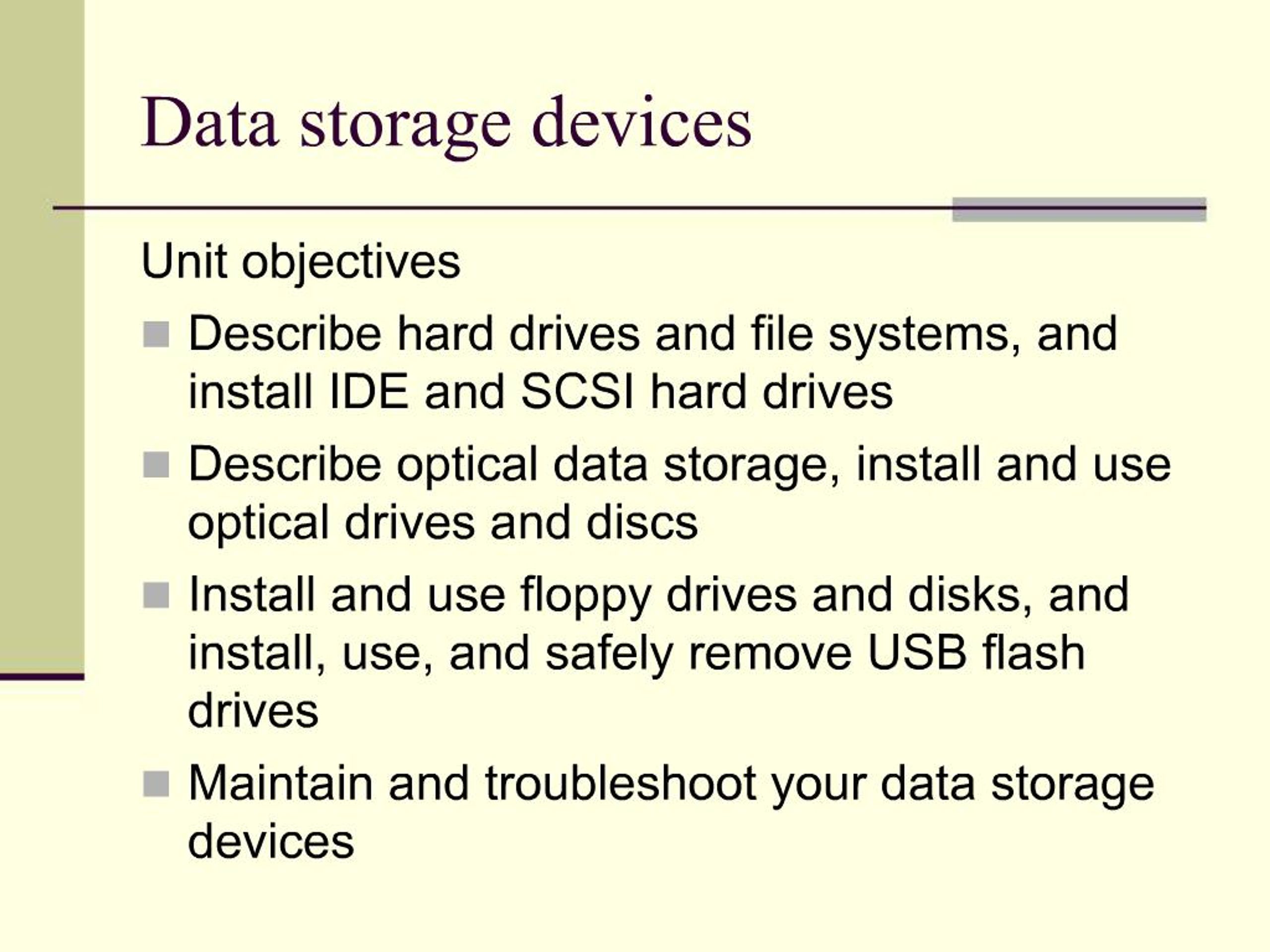 PPT - Data storage devices PowerPoint Presentation, free download - ID ...