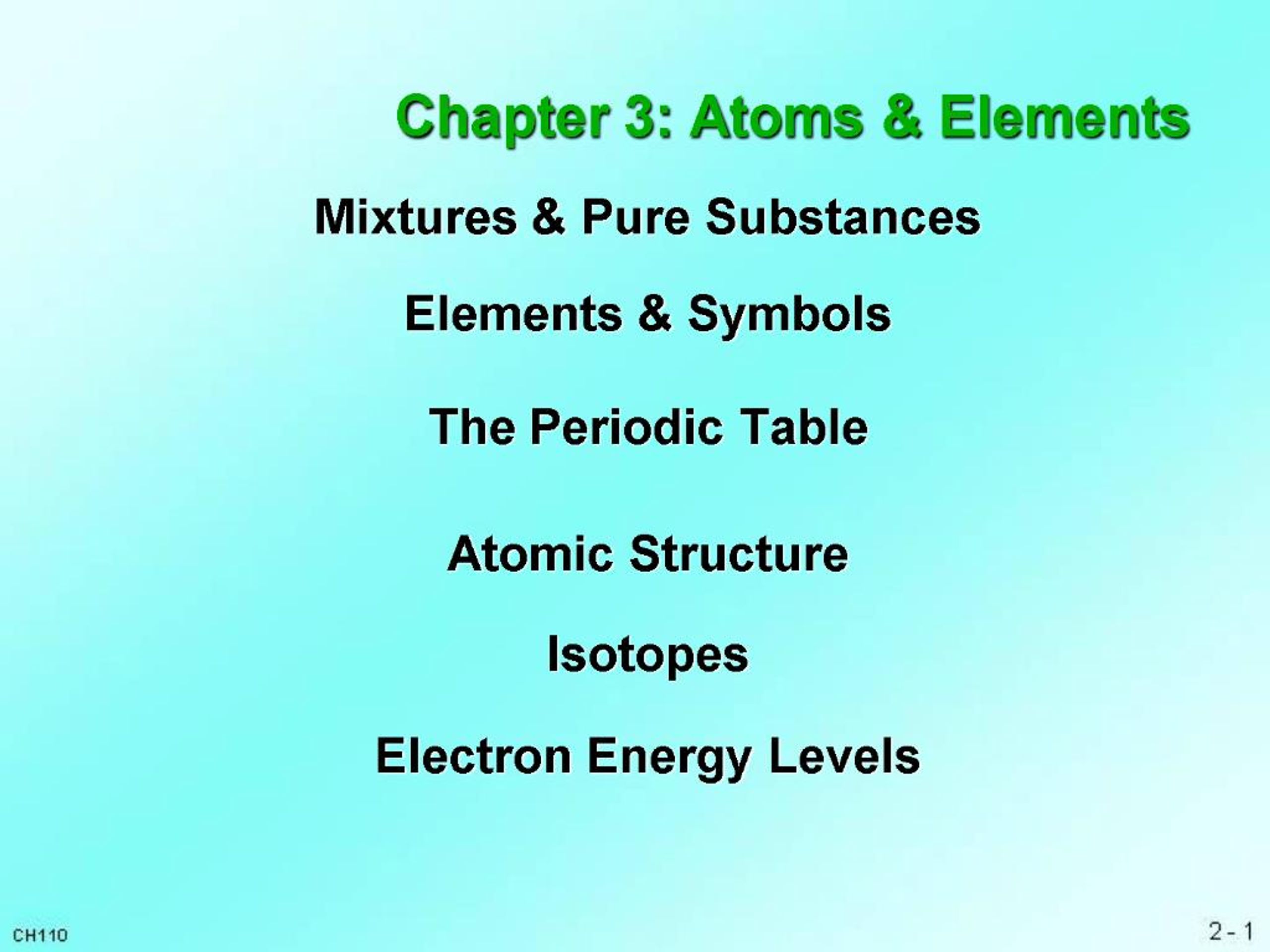 PPT - Chapter 3: Atoms Elements PowerPoint Presentation, free download ...